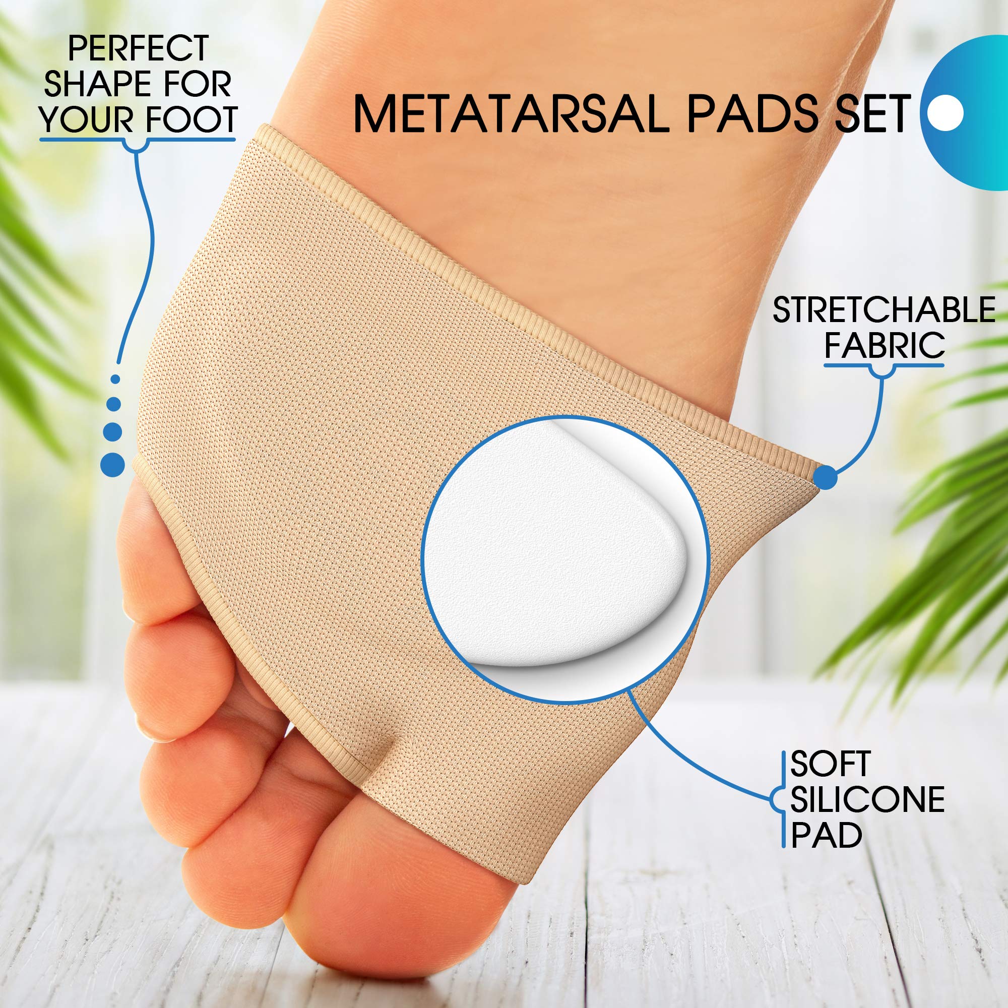 Metatarsal Pads (2 pcs) - Ball of Foot Cushions | Forefoot Pads of Soft ...