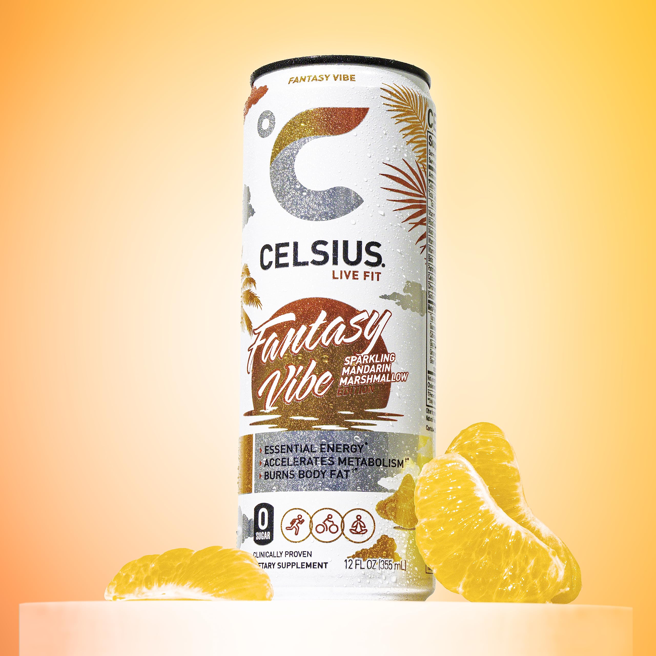 CELSIUS Sparkling Fantasy Vibe, Functional Essential Energy Drink, 12 ...
