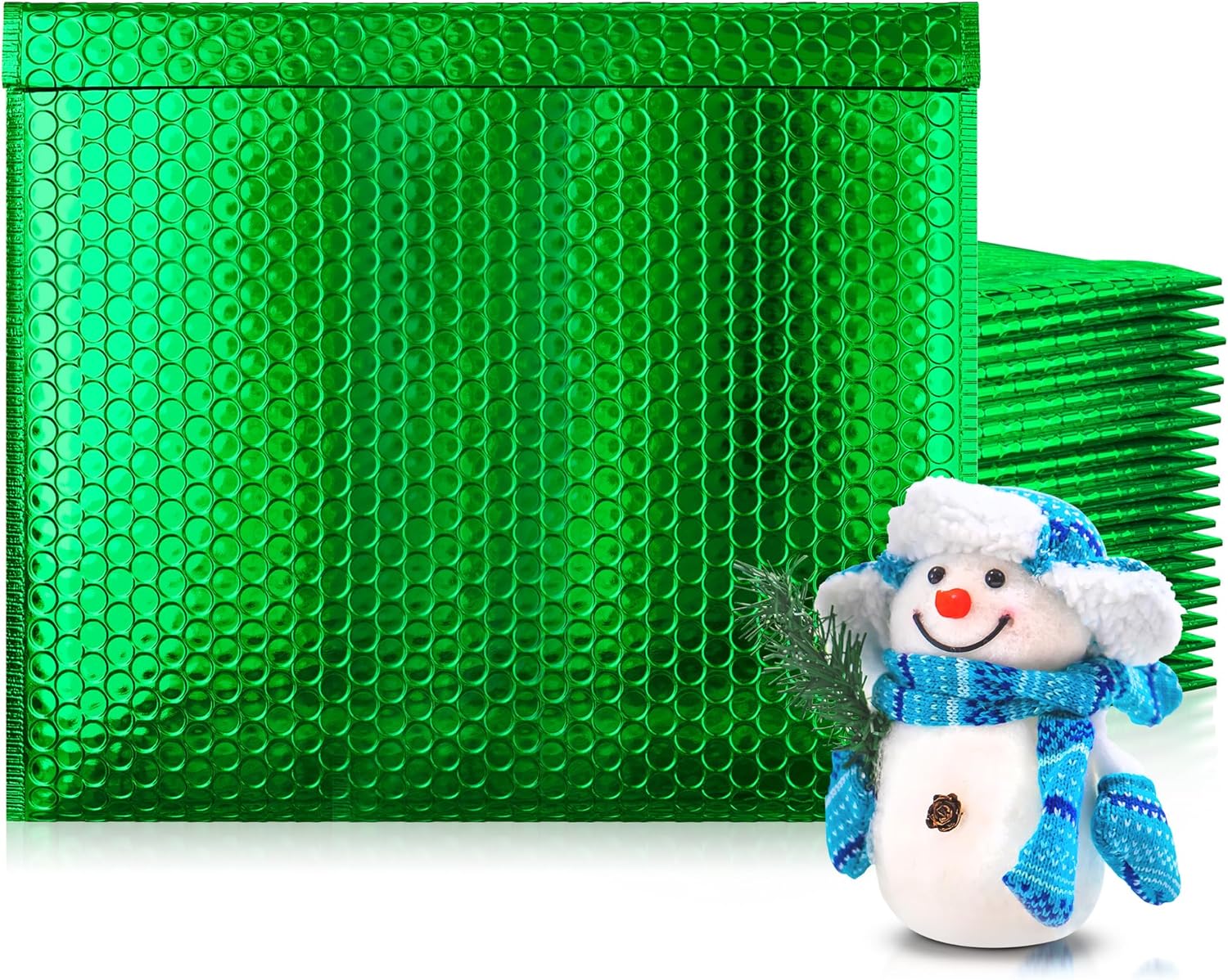 Amazon.com : PUREVACY Green Metallic Bubble Mailers, 13.75 x 11 Inch ...