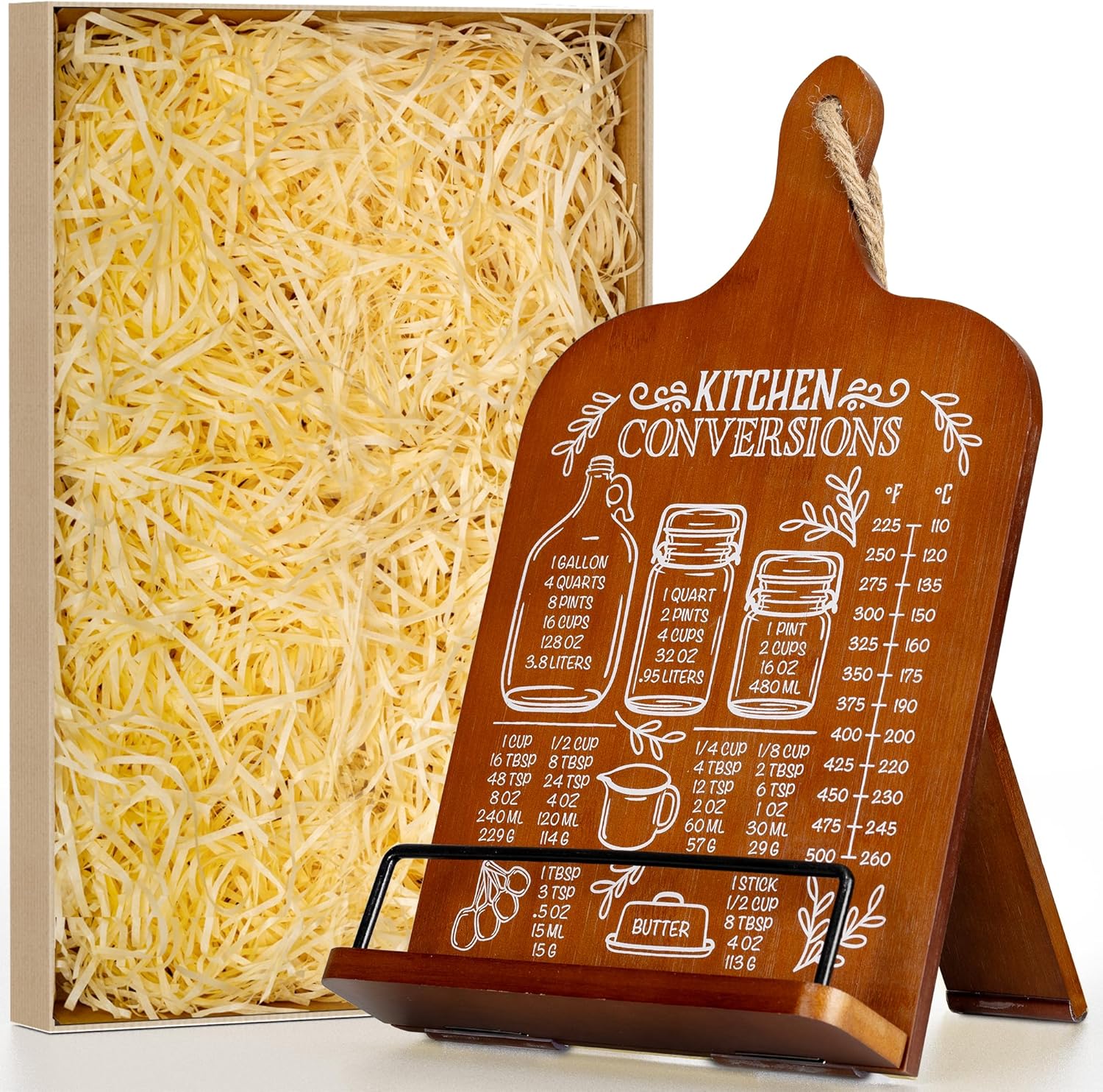 Amazon.com: Indirewash Kitchen Conversion Chart Cookbook Stand, Recipe ...