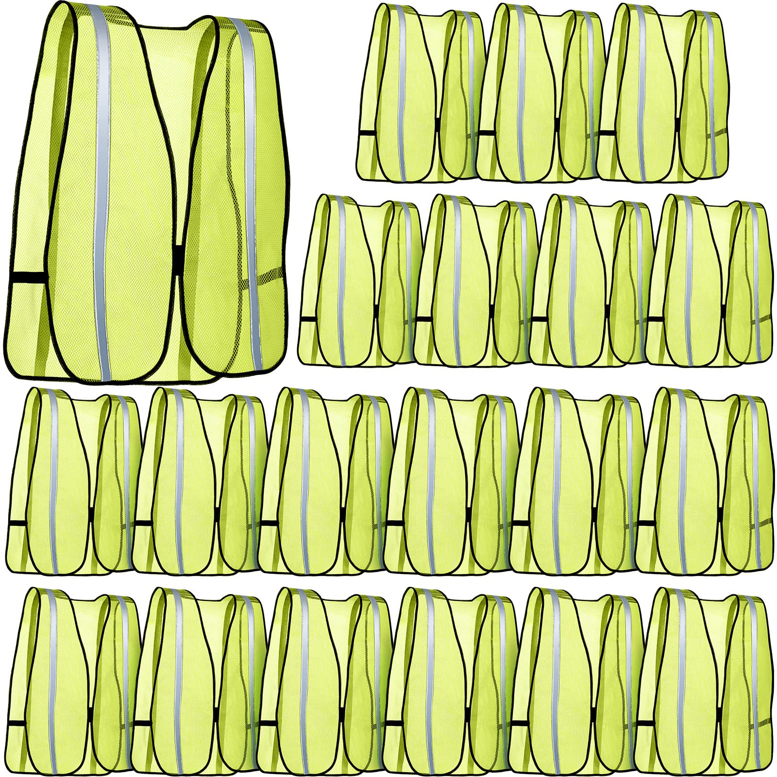 Snapklik.com : 20 Packs High Visibility Vest Safety Reflective Vest ...