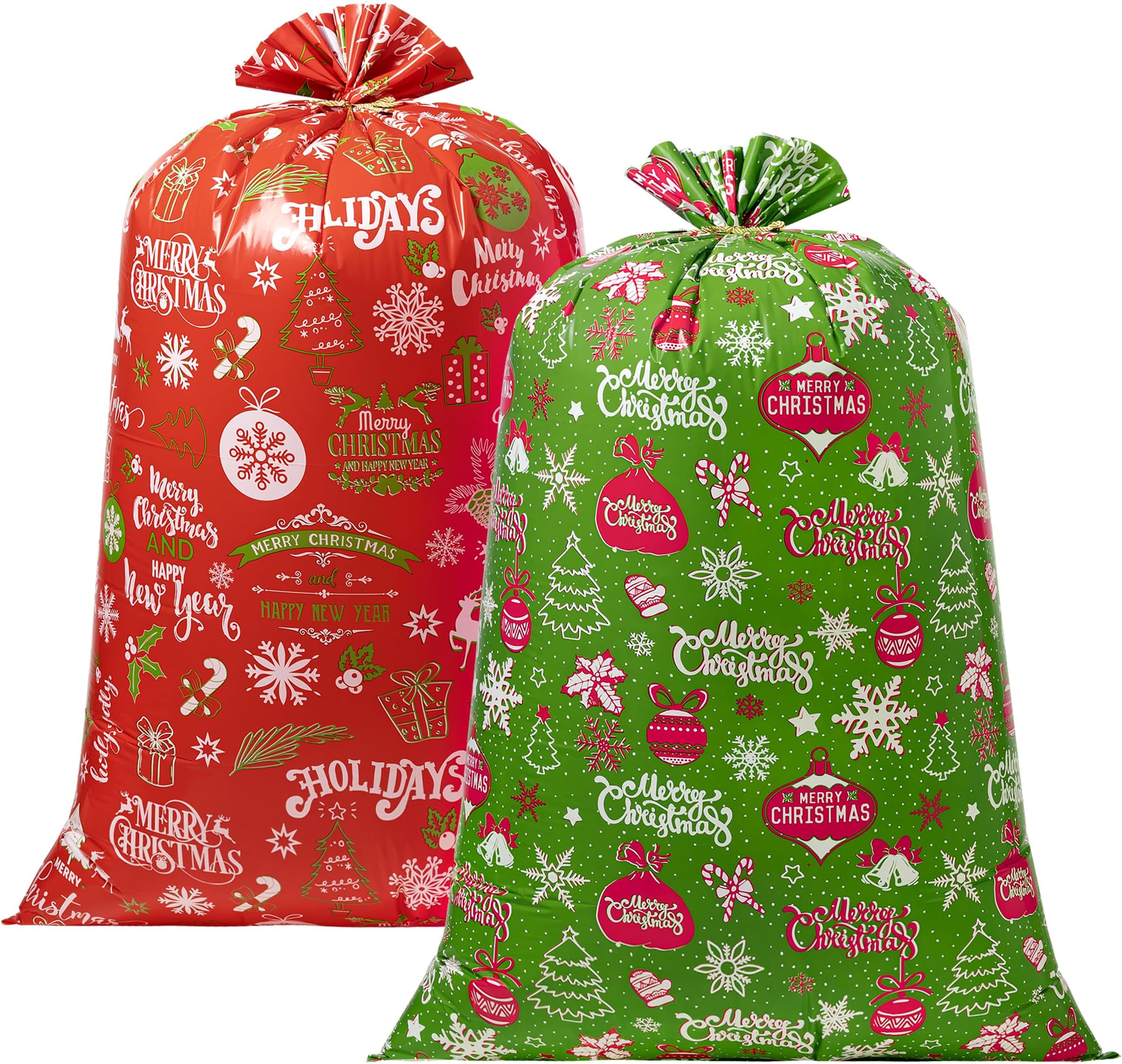 Amazon.com: Dreamcountry 2Pcs Jumbo Large Christmas Gift Bag, 36 x 56 ...