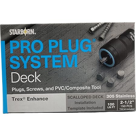 Pro Plug System for Fascia Plug & Screw Kit - Trex Rocky Harbor Fascia ...