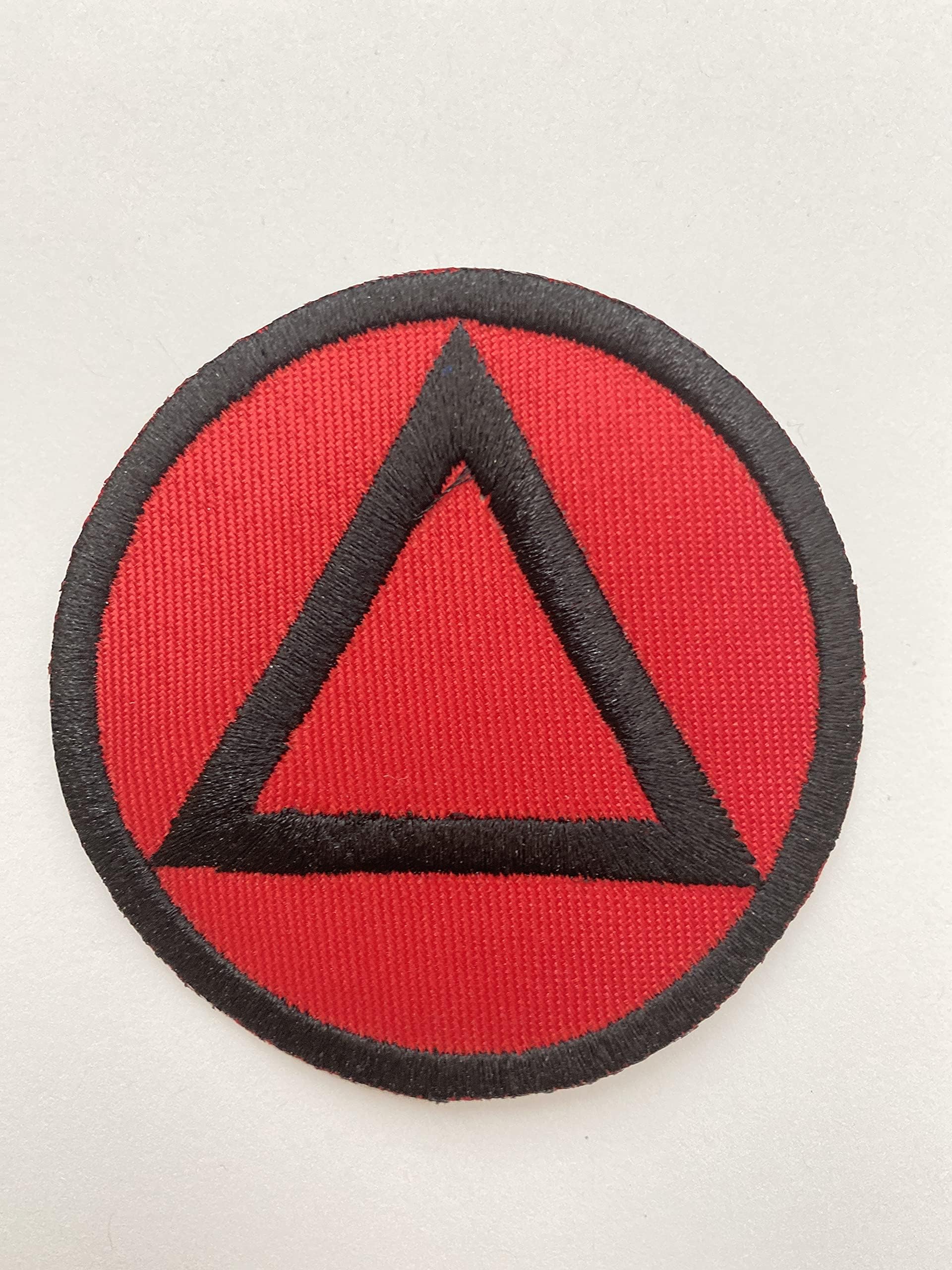 Amazon.com: Circle Triangle Sobriety Patch Embroidiered Iron-On Sober ...