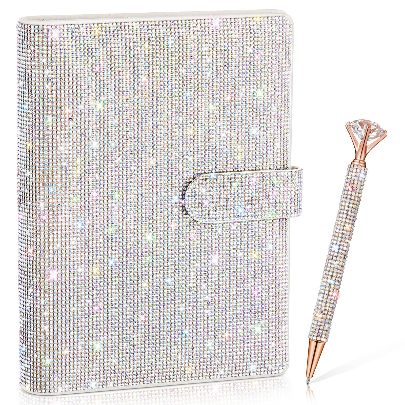 Amazon.com : Resholder A5 Rhinestone 6 Ring Notebook Binder with ...