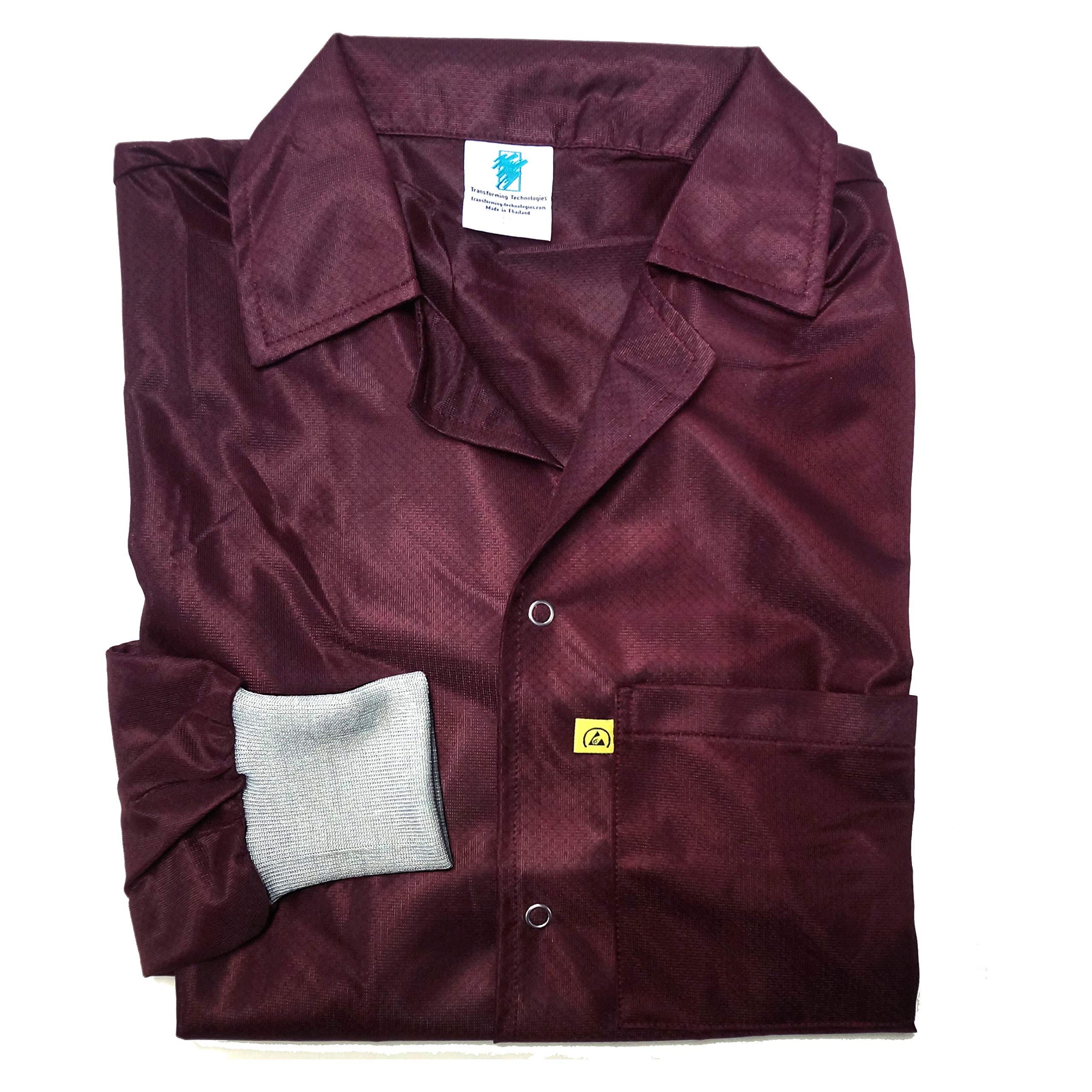 Snapklik.com : ESD Jacket, 90% Polyester, 10% Carbon, Knit Cuff, Hands ...