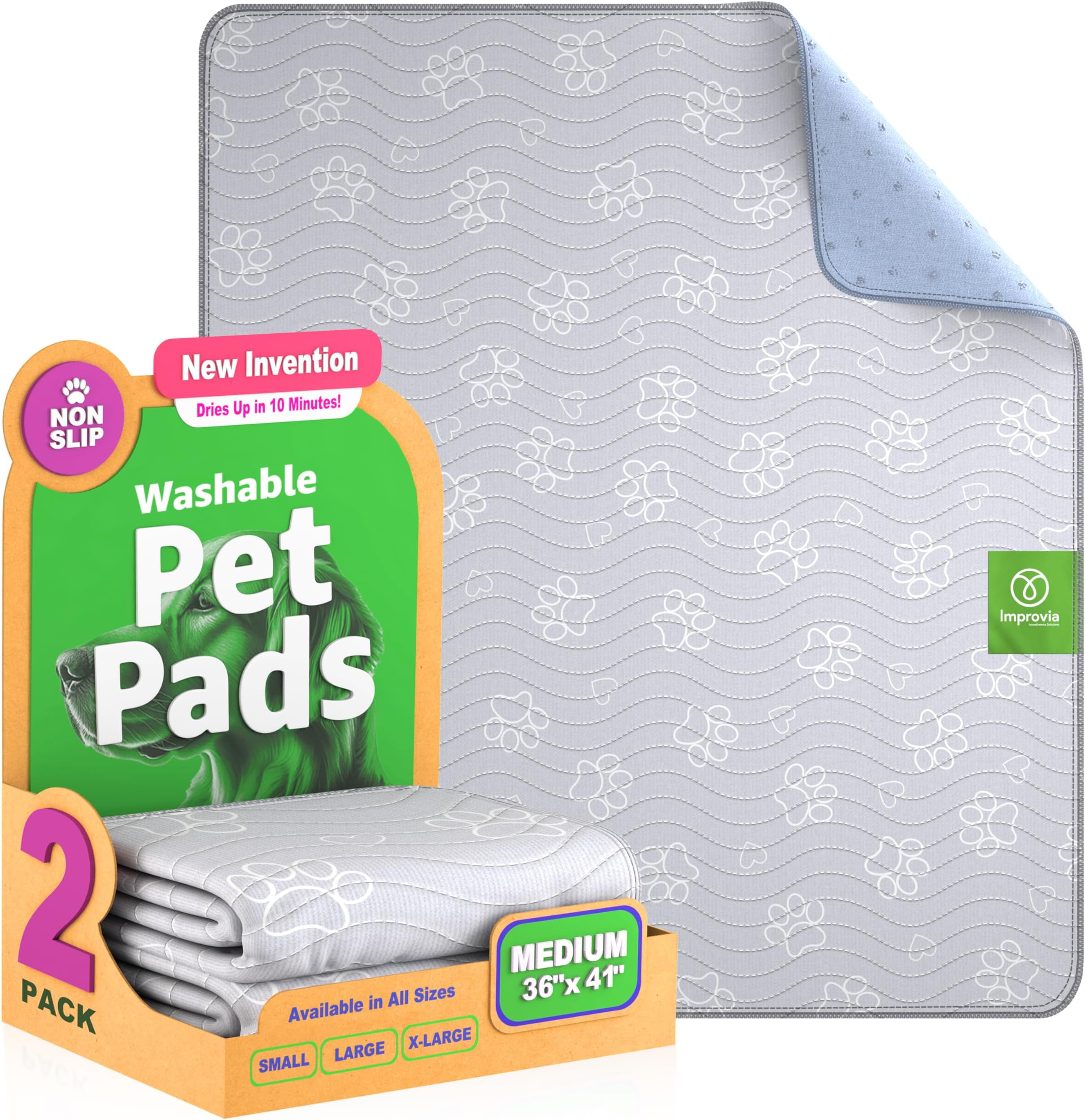 Amazon.com: IMPROVIA® Washable Underpads, 34" x 36" (Pack of 6) - Heavy Absorbency Reusable ...