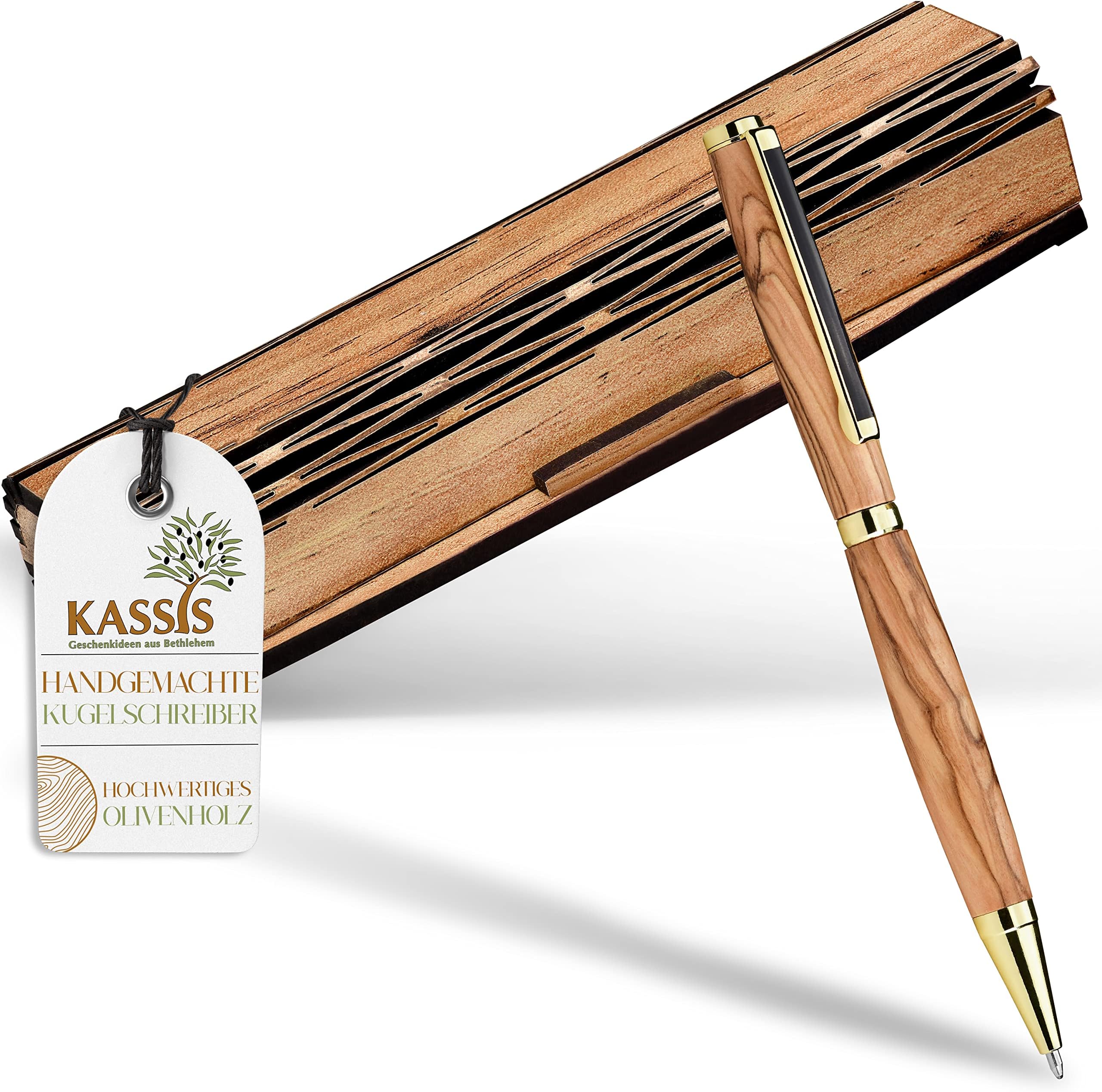Luxury Wooden Ballpoint Pen Gift Set with Business Pen Case Display ...