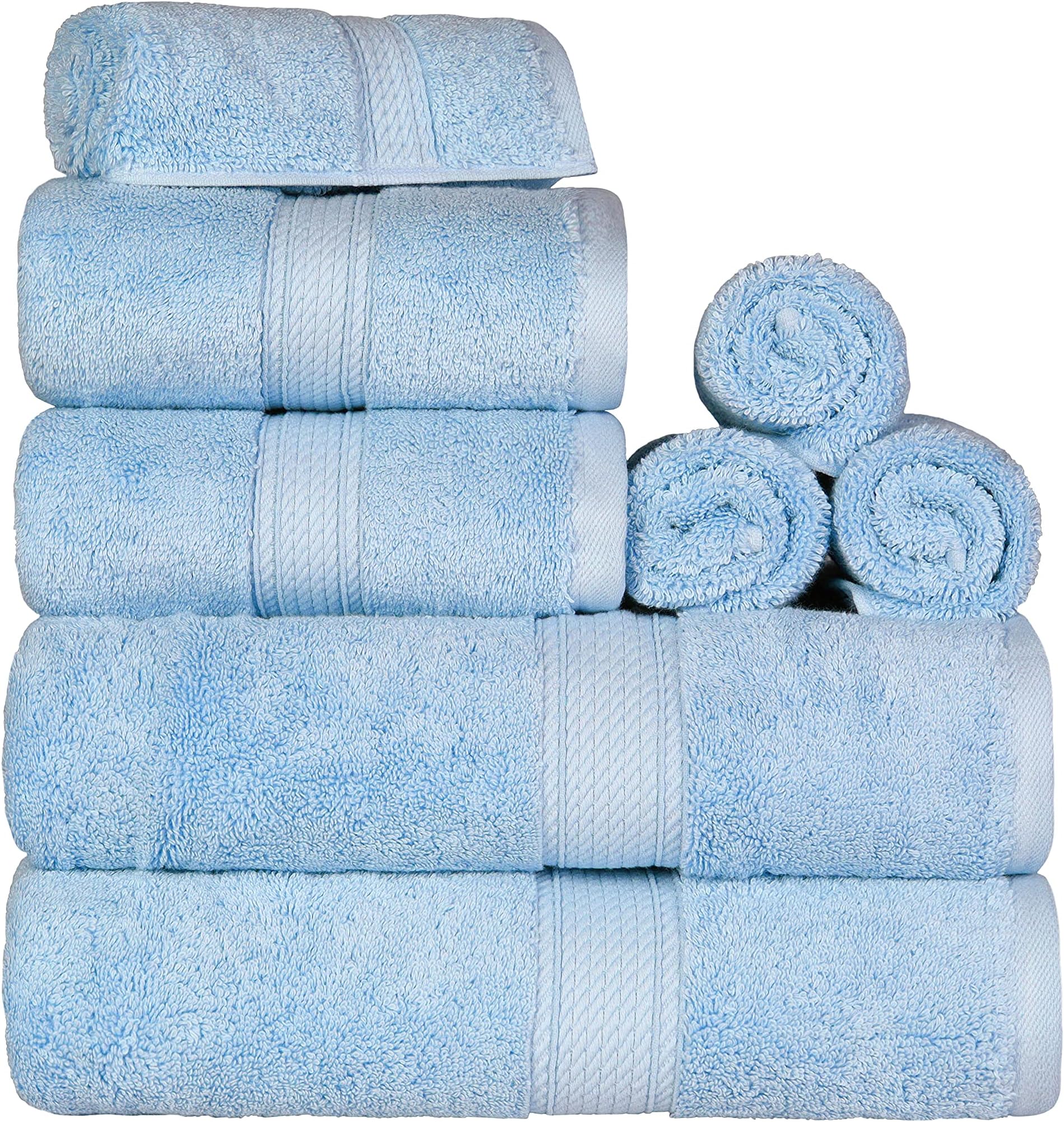 Amazon.com: Purely Indulgent 100% Egyptian Cotton Towel Set 4-Piece ...