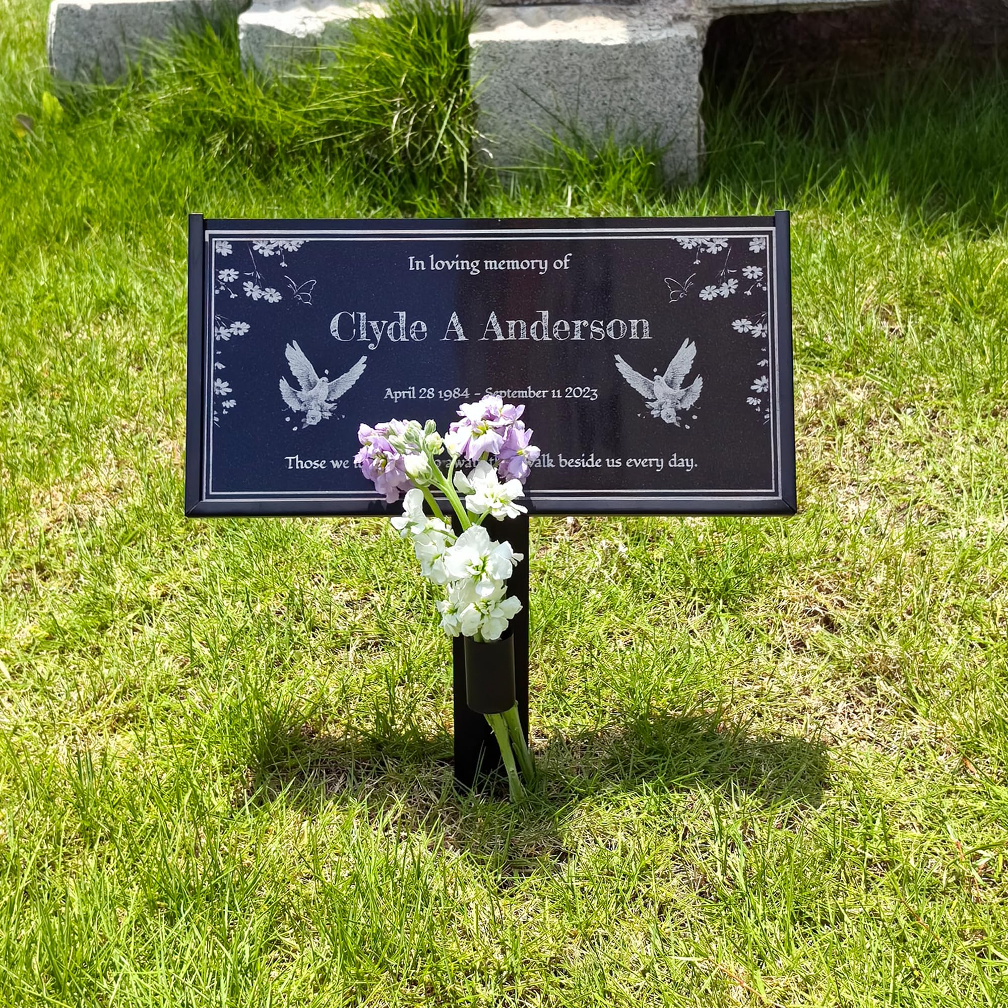 Amazon.com: Personalized Headstone with Photo, Headstones for Graves ...