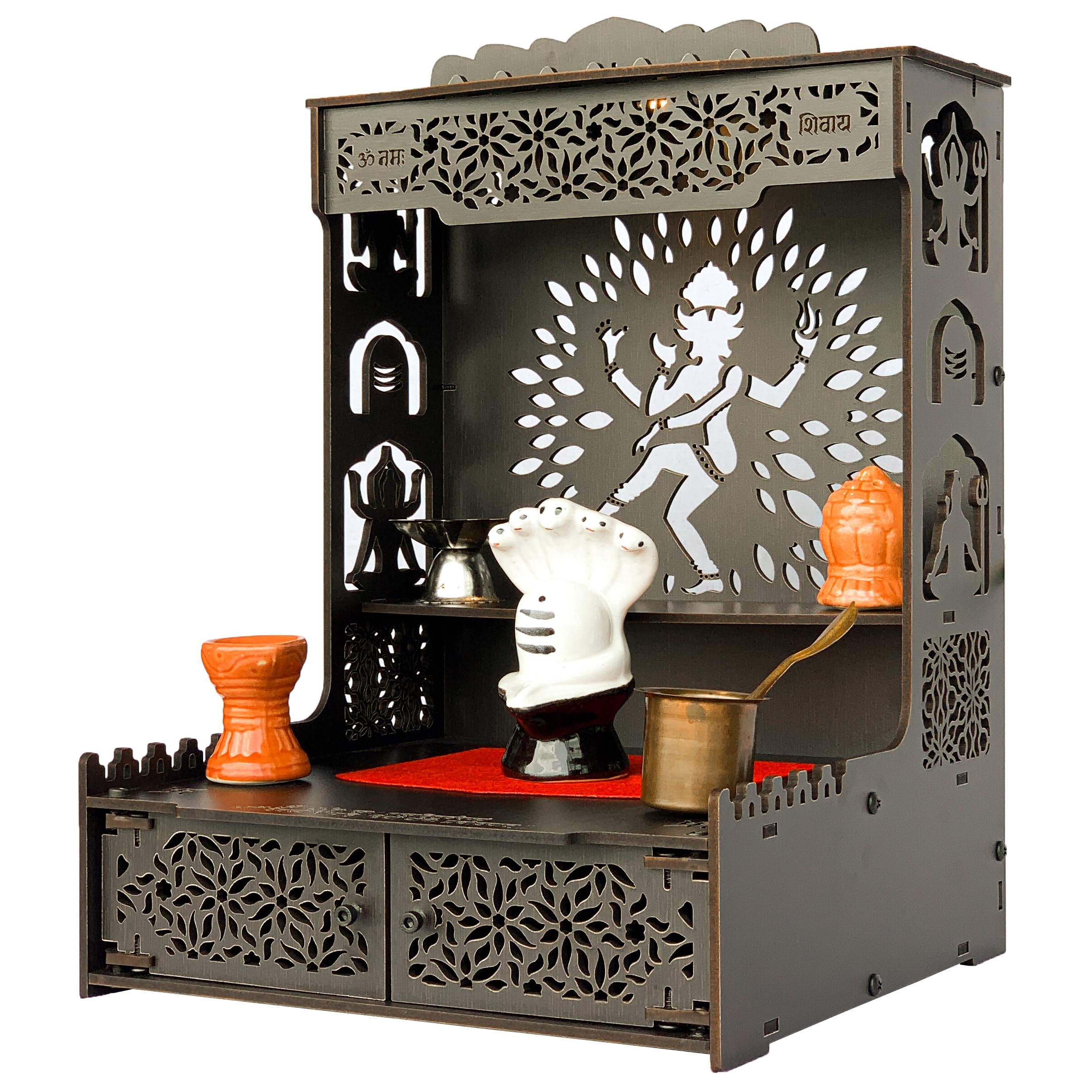 Buy Townside® Nataraja Temple Wooden Pooja Mandir for Home and Office ...