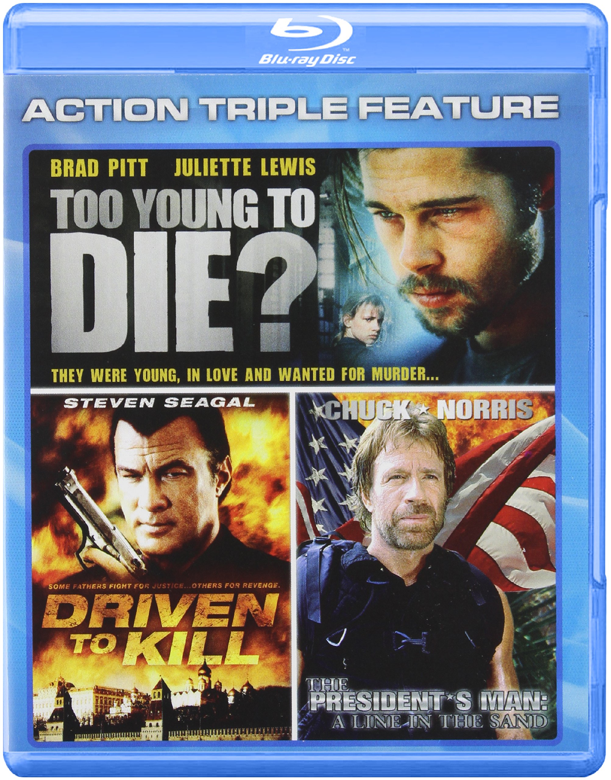 Amazon.com: Action Triple Feature [Blu-ray] : Brad Pitt, Steven Seagal ...