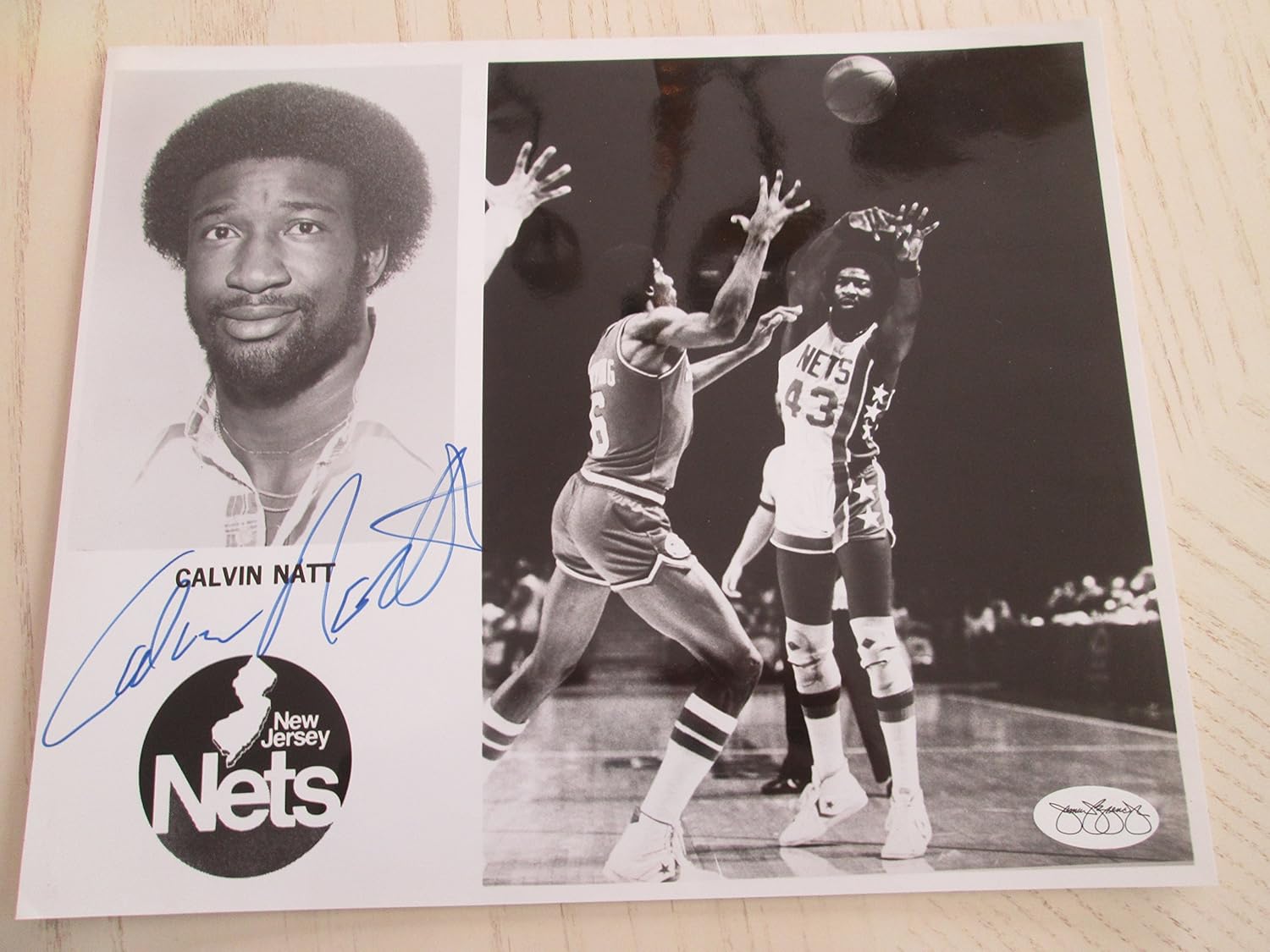 CALVIN NATT Signed New Jersey Nets 8"x10" Photo -JSA Hologram ...