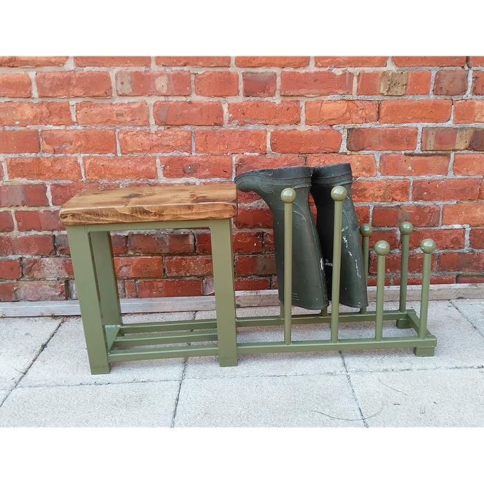 Buy Red Cottage Furniture Welly boot rack hallway bench seat with shoe ...