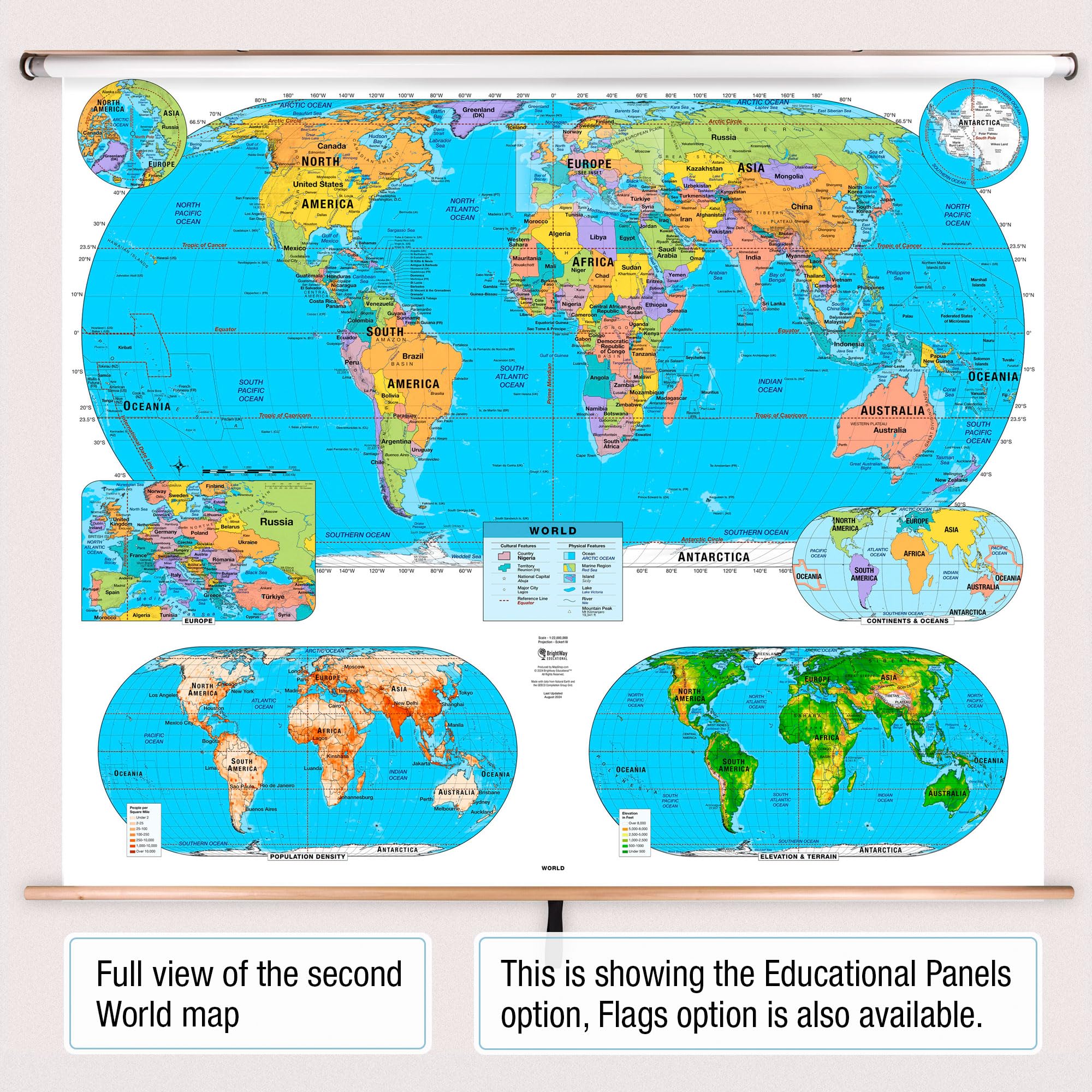Intermediate Classroom World Maps Academia Maps