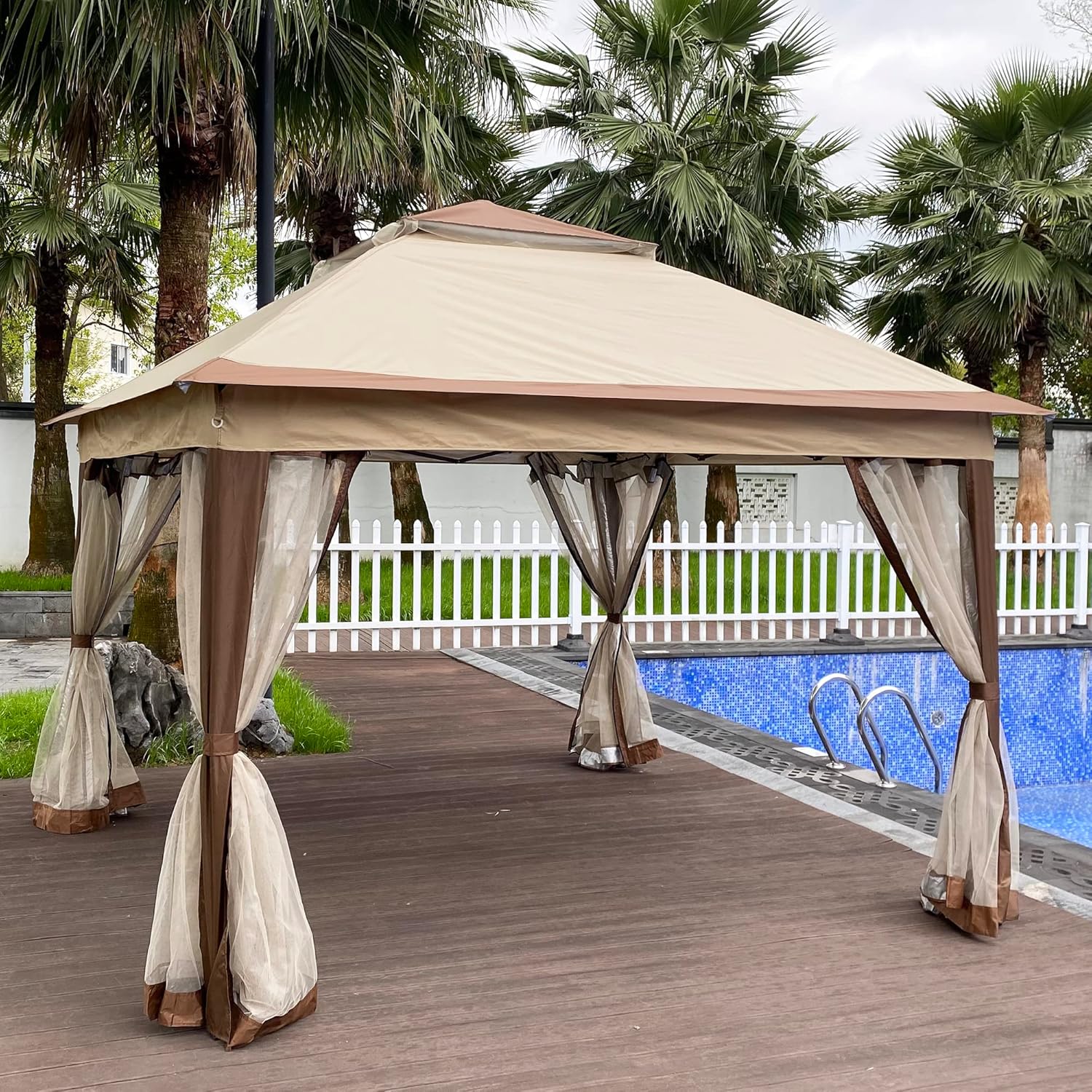 Amazon.com : Outdoor Canopy Gazebos with Mosquito Netting - Patio ...