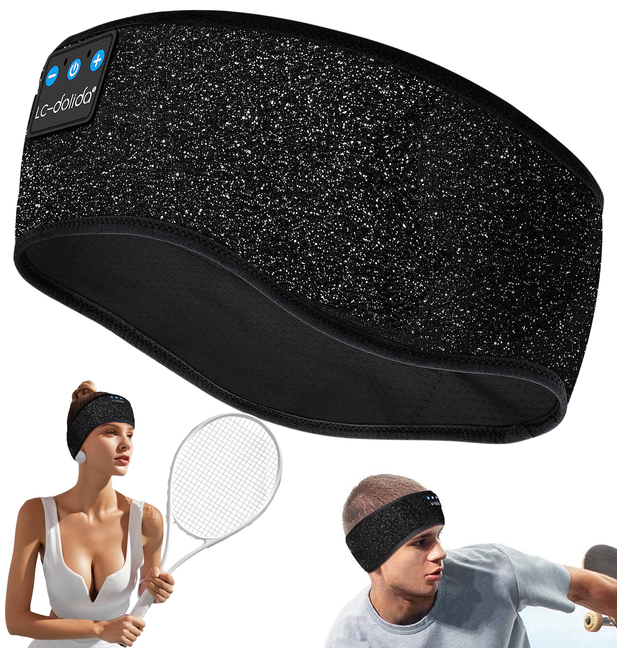 Amazon.com: LC-dolida Headband Headphones Bluetooth 5.4 Headband, Sleep ...