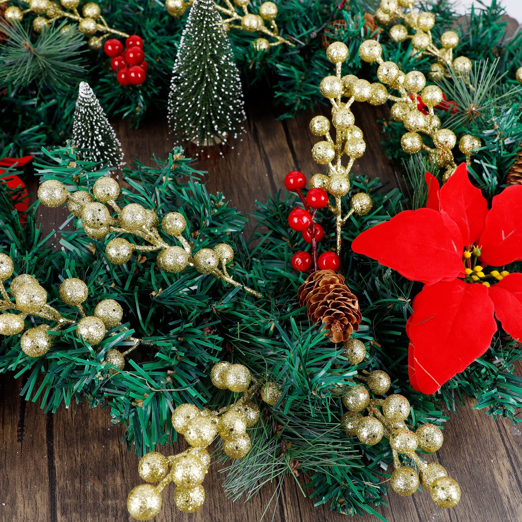 Snapklik.com : Winemana 24 Pack 8 Inch Christmas Glitter Faux Winter ...