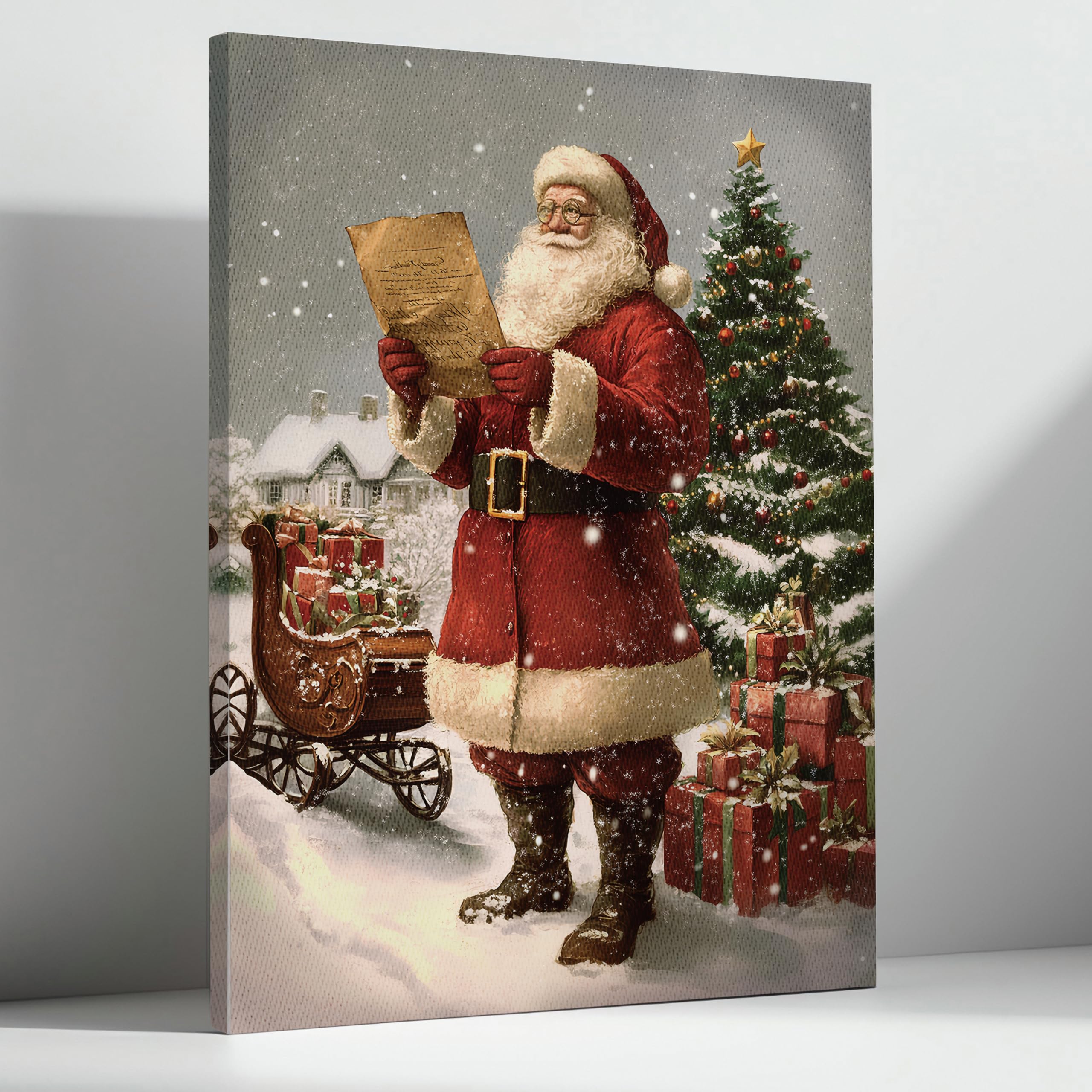 Amazon.com: YQDEJ Santa Wall Decor, Christmas Pictures Wall Decor ...