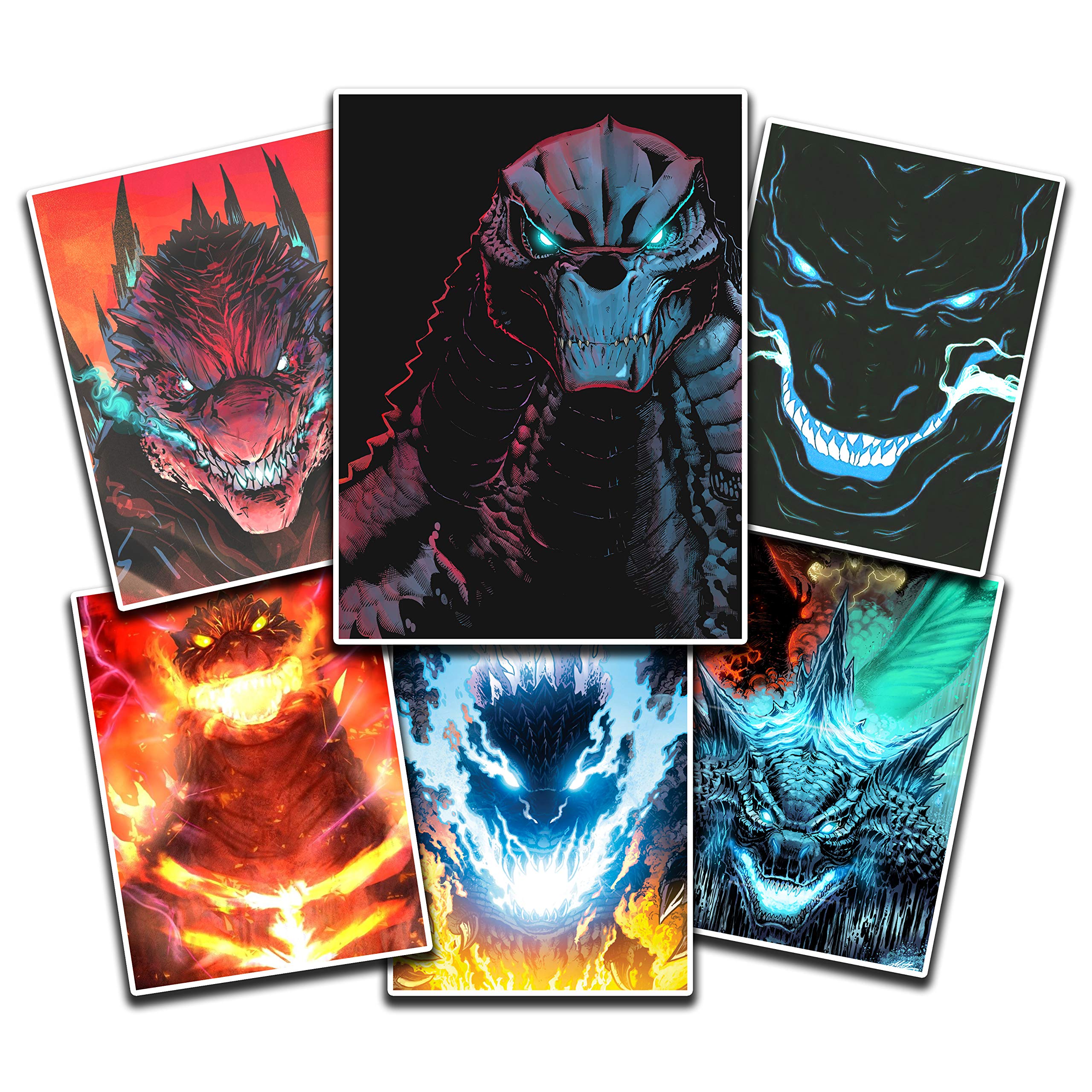 Buy HK STUDIO Fantastic Godzilla , Vibrant Color Godzilla Stickers for ...