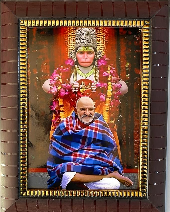 Bajaj Creations Neem Karoli Baba Religious Photo Frame Painting | Lord ...