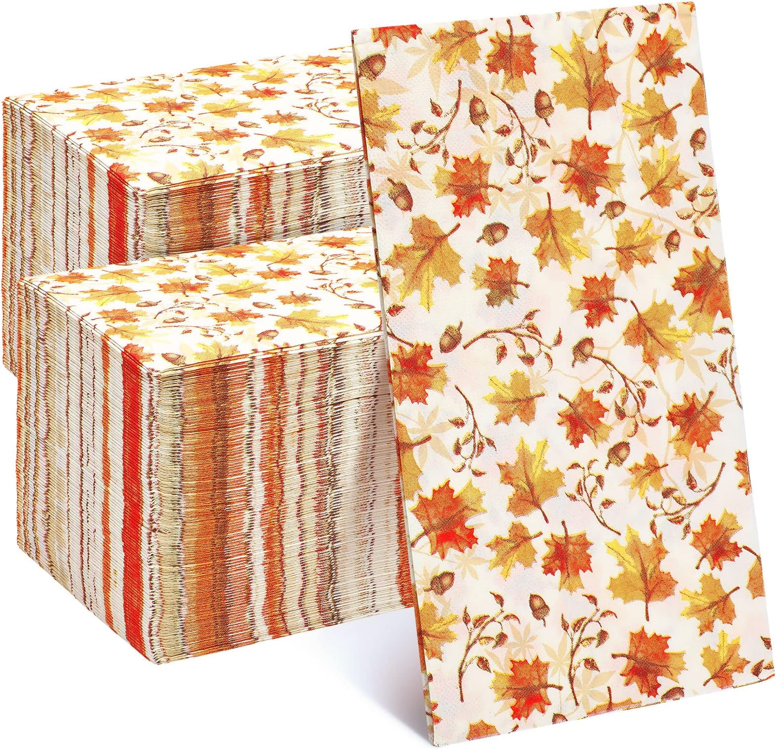 Amazon.com: 100 Fall Guest Napkins for Bathroom 3 Ply Disposable Hand ...