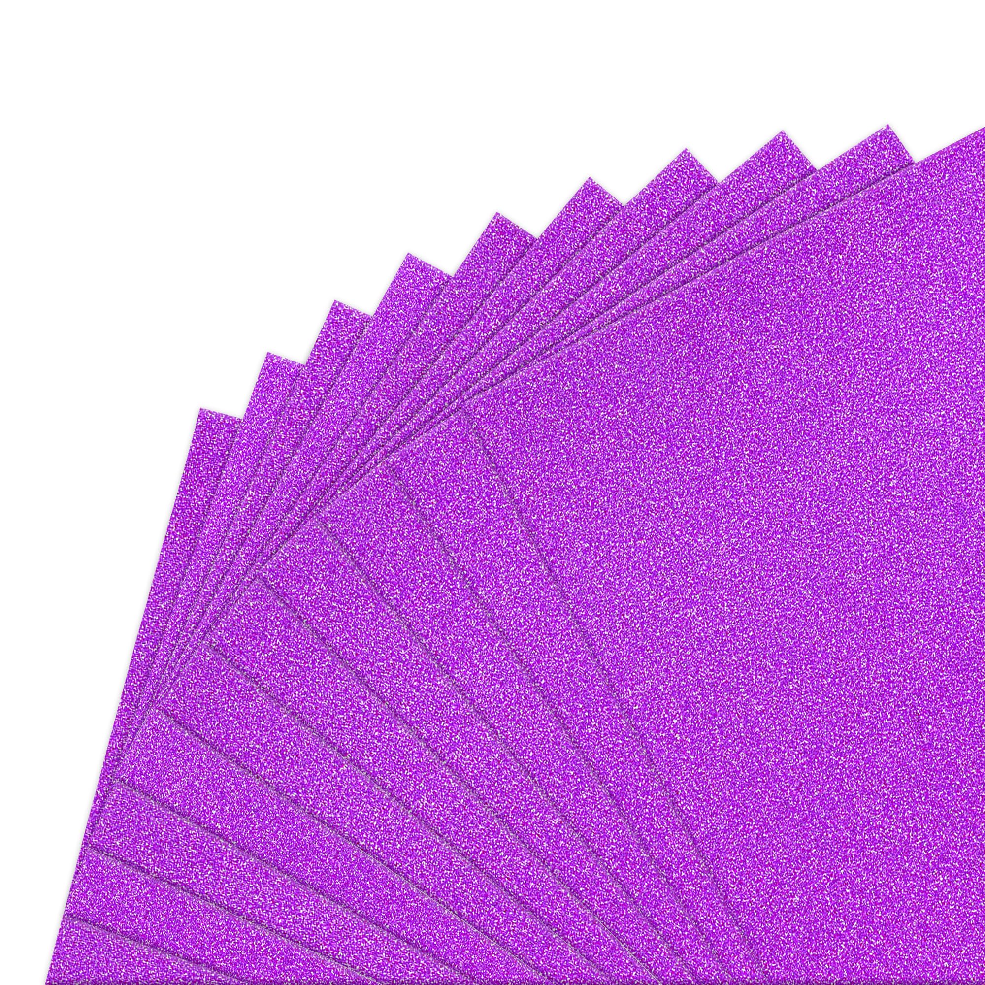 Amazon.com: FEILIBAY 20 Sheets Purple Glitter Cardstock Paper, A4 Size ...