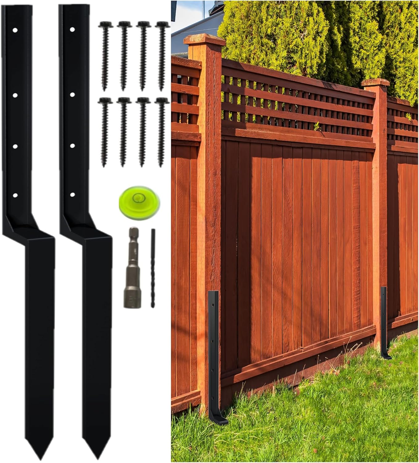 Amazon.com : Zulu Supply Fence Post Stakes, Fence Post Anchors, Ground ...