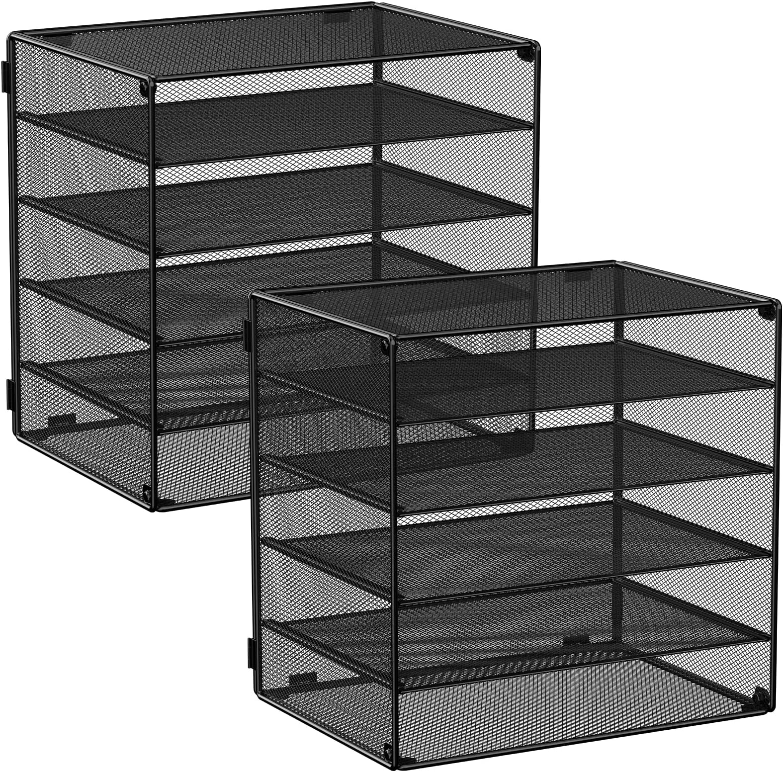 Amazon.com: MINDEPOT 2 Pack 6 Tier Mesh Desk Organizer Paper Tray, A4 ...