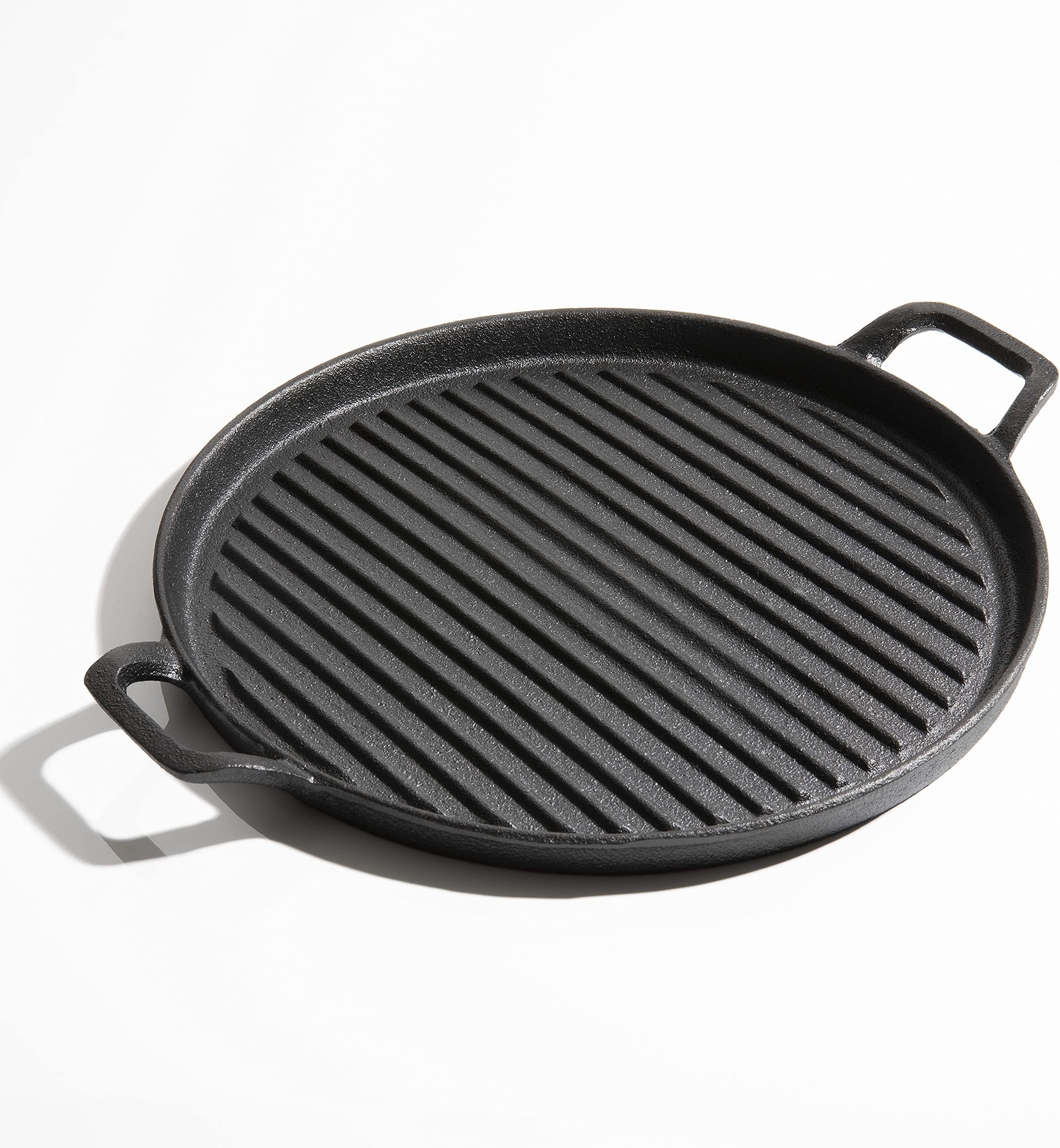 Round Cast Iron Griddle Pan, Pre-Seasoned 12 Inch Cast Iron Pan ...
