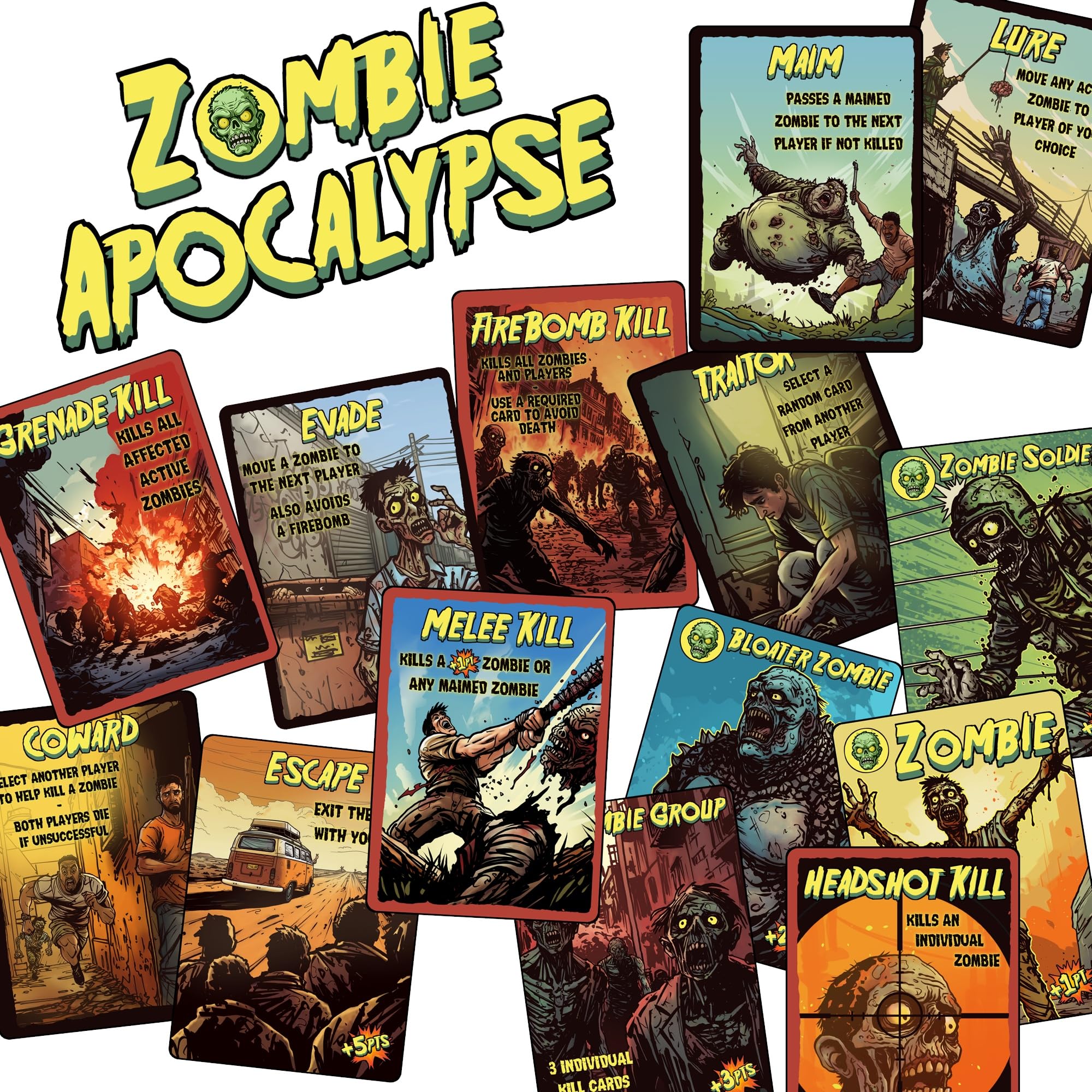 Snapklik.com : Zombie Apocalypse, A Card Game: high-Stakes Survival ...