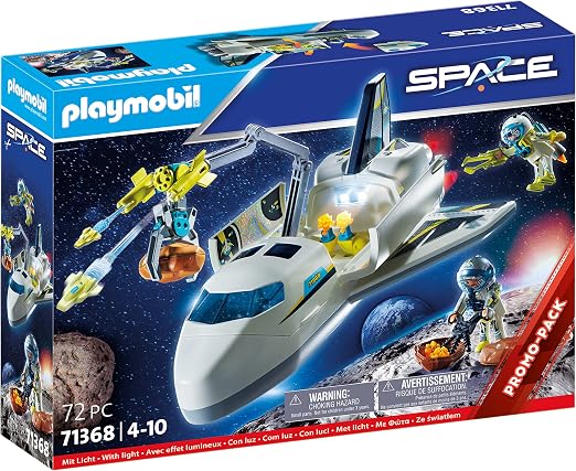Playmobil 71368 Mission Space Shuttle Promo Pack, outer space mission ...