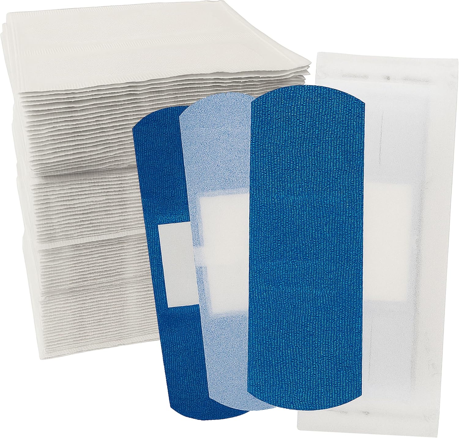 Amazon.com: Vakly Metal Detectable Blue Fabric Adhesive Bandages 3 x 1 ...