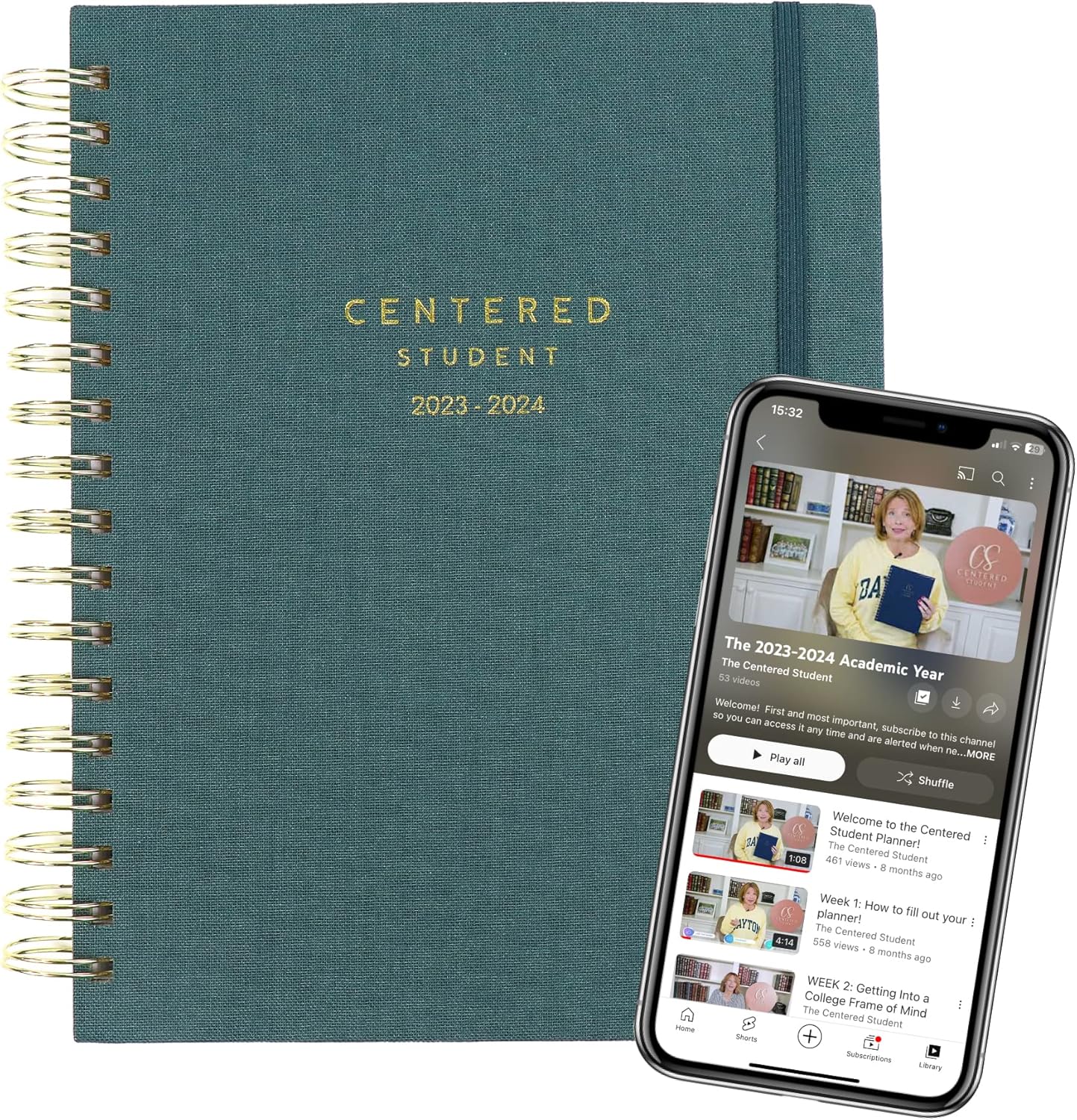 Amazon.com : Centered Student Planner 2023-2024 College Study Notebook ...