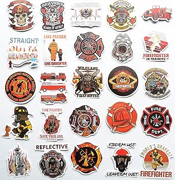 Amazon.co.jp: Set of 50 American Miscellaneous Goods Skull Firefighter ...