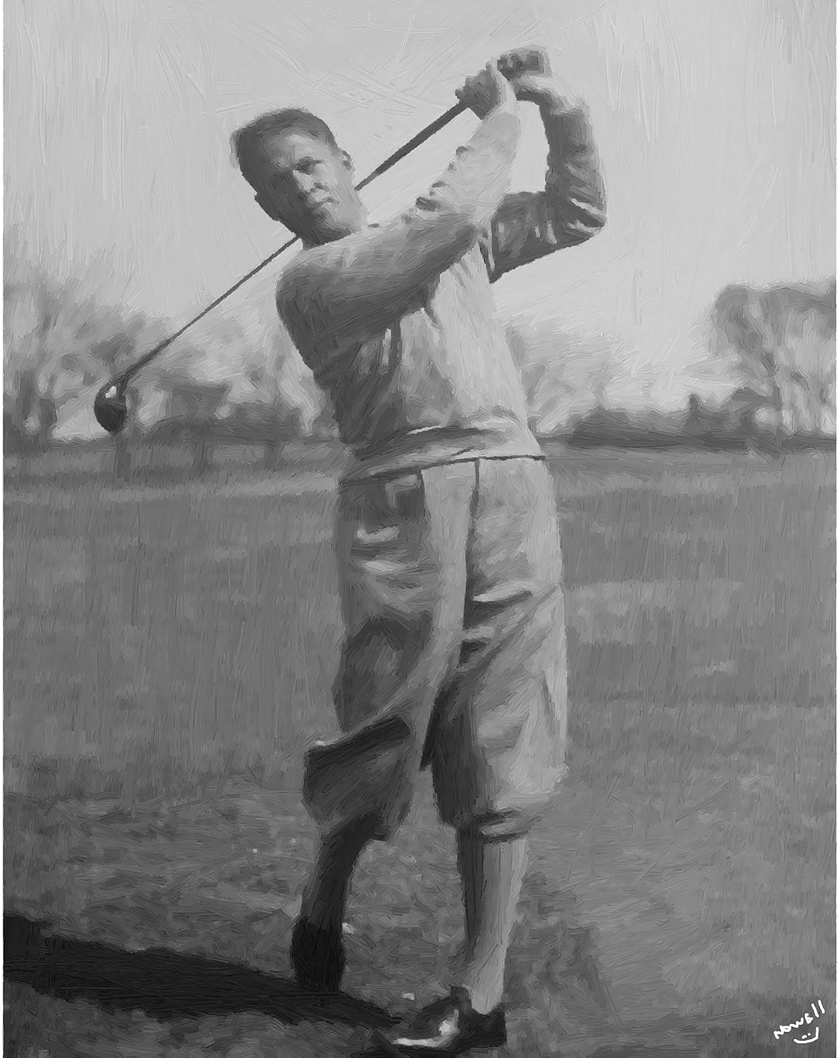 Amazon.com: Artist Peter Nowell 16 x 20 Poster Bobby Jones The Perfect ...
