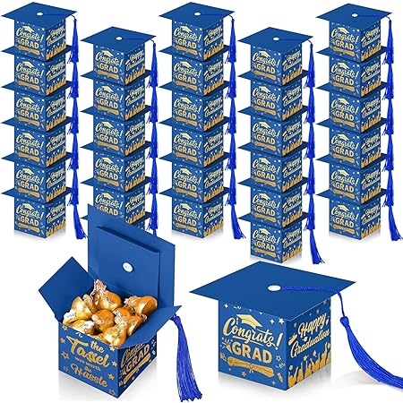 Amazon.com: 36 Pcs Graduation Party Supplies Graduation Cap Candy Jars ...