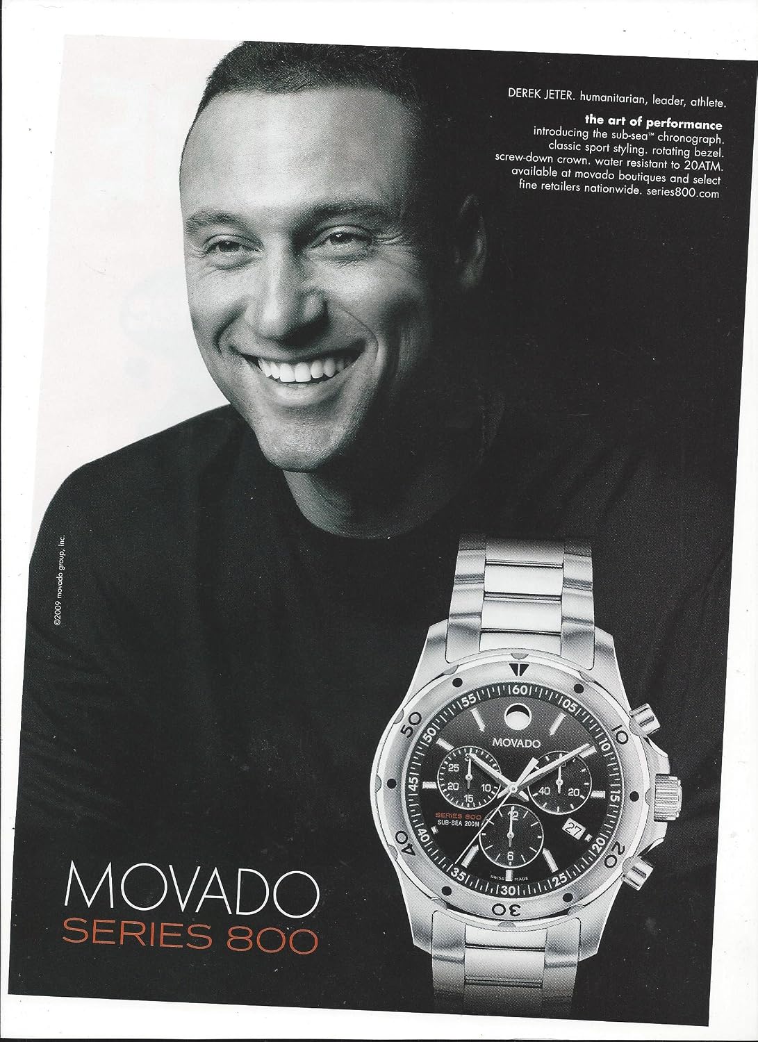 Amazon.com: -MAGAZINE PRINT AD- With Derek Jeter For 2000 Movado Series ...