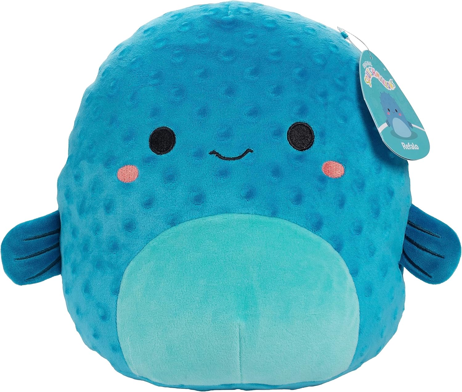 Squishmallows Original 10-Inch Refalo The Blue Pufferfish -Official ...