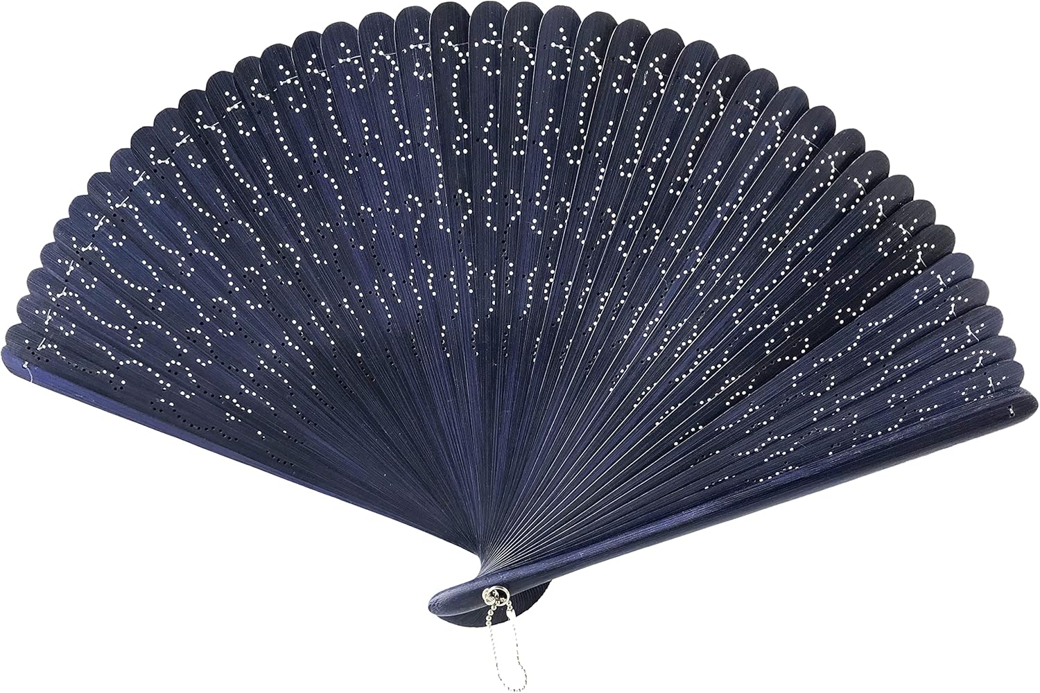 Amazon.com: FANSOF.FANS Engraved Wooden Navy Blue Folding Hand Fan with ...