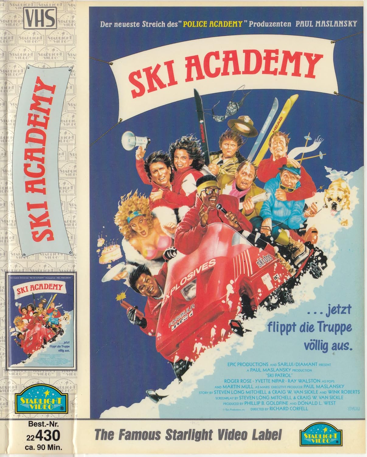 Ski Academy [VHS] : Roger Rose, Corbin Timbrook, T. K. Carter, Yvette ...