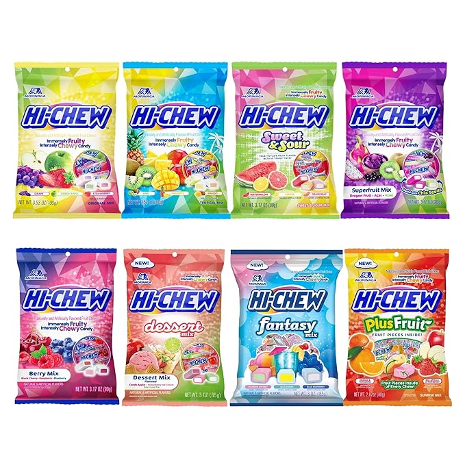 Amazon.com : HI-CHEW Variety Mix, Pack of 8 Bags - 22 Flavors Including ...