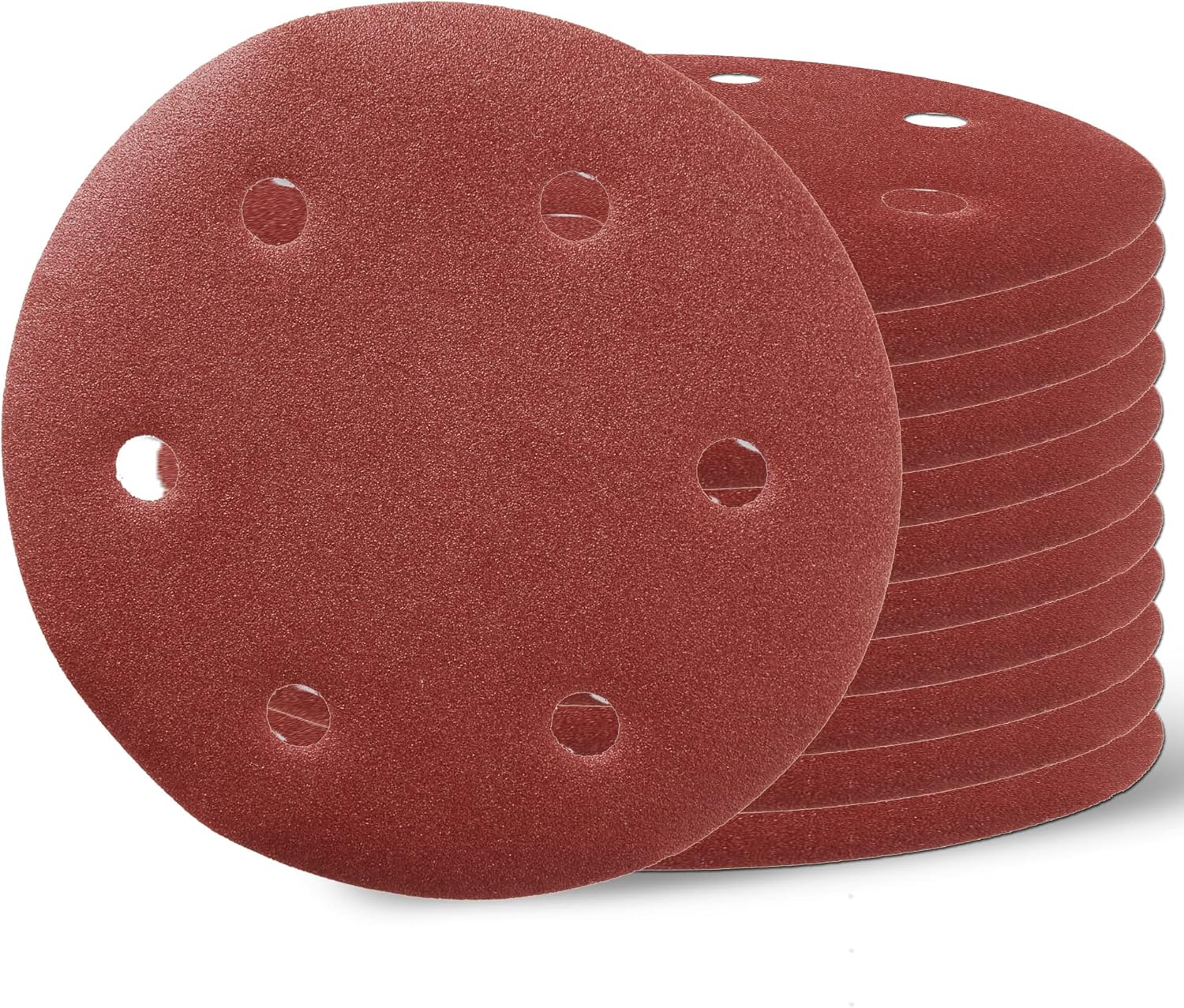 24 PCS Sanding Disc,6 Hole Hook and Loop Adhesive Sanding Discs ...