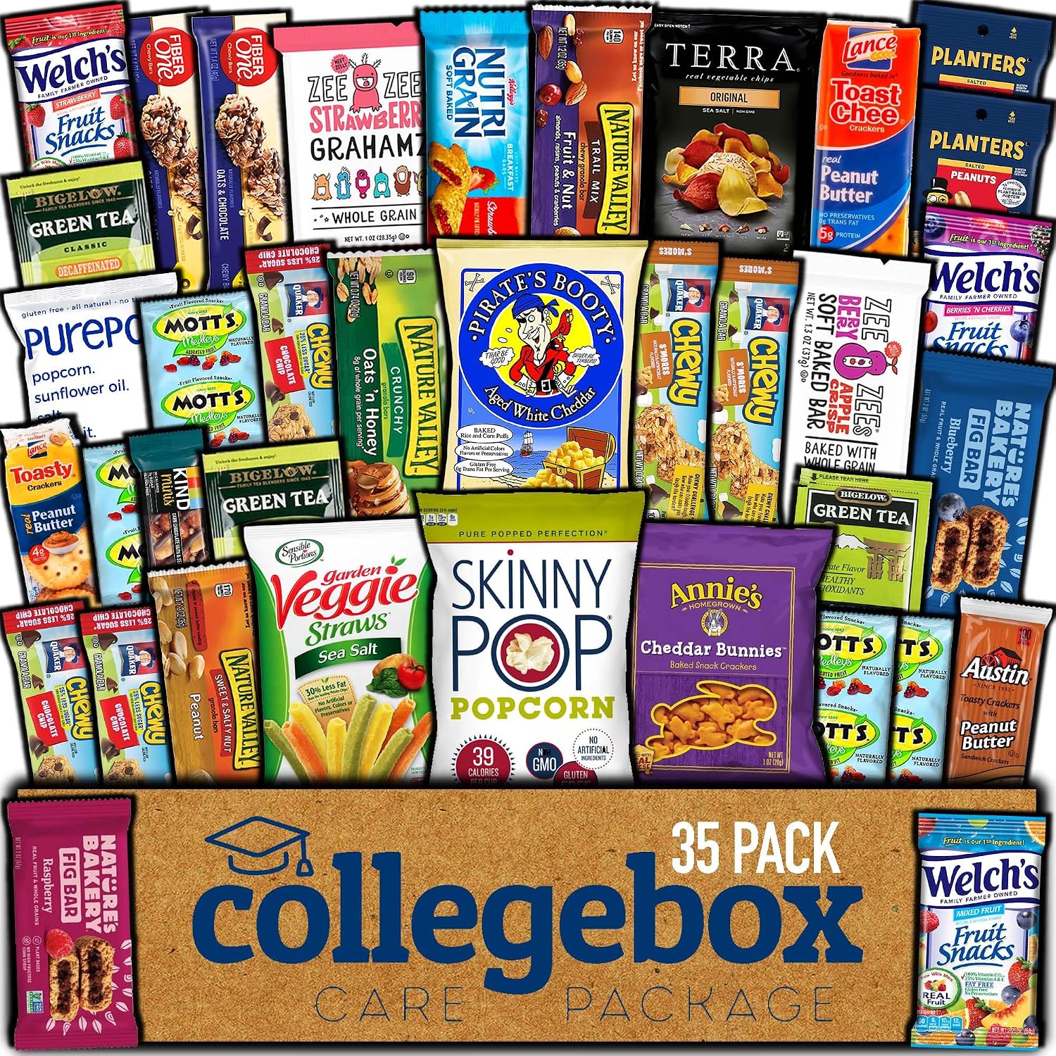 Amazon.com : COLLEGEBOX Healthy Snack Box (35 Count) Halloween Variety ...