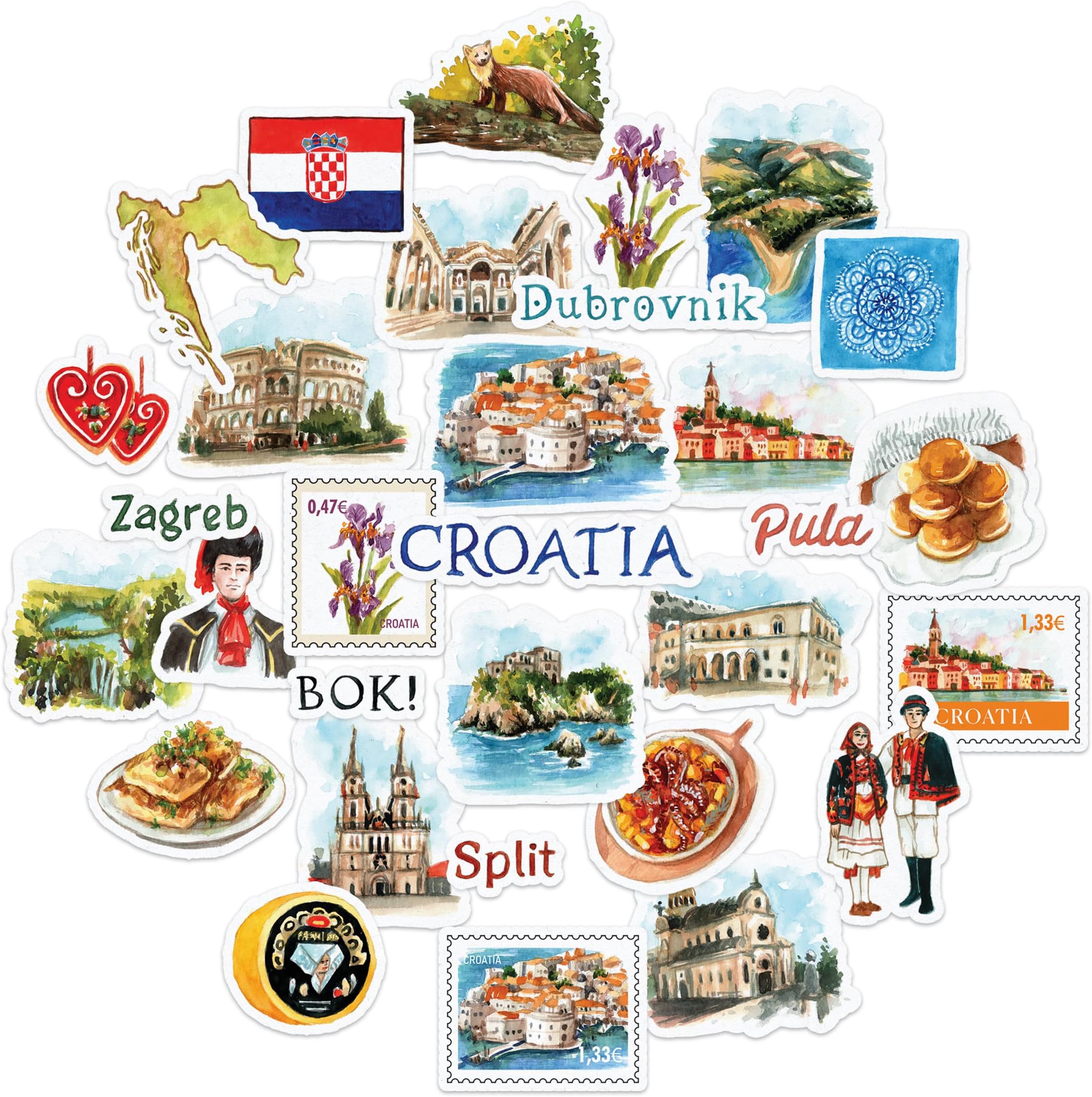 Amazon.com: Navy Peony Gorgeous Germany Travel Stickers (29 Pieces ...