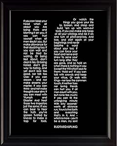 Amazon.com: Rudyard Kipling Poem: “If” (8x10 Framed) | Motivational ...