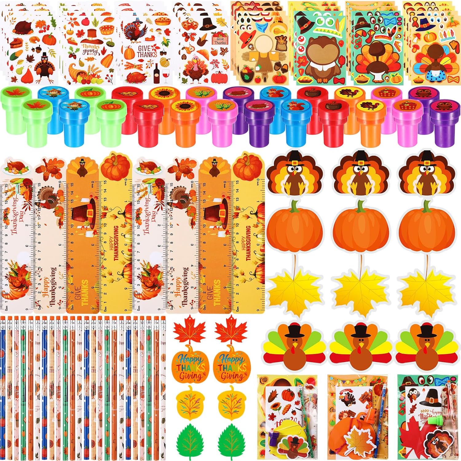Amazon.com: Epakh 192 Pcs Fall Party Favors Thanksgiving Day Classroom ...