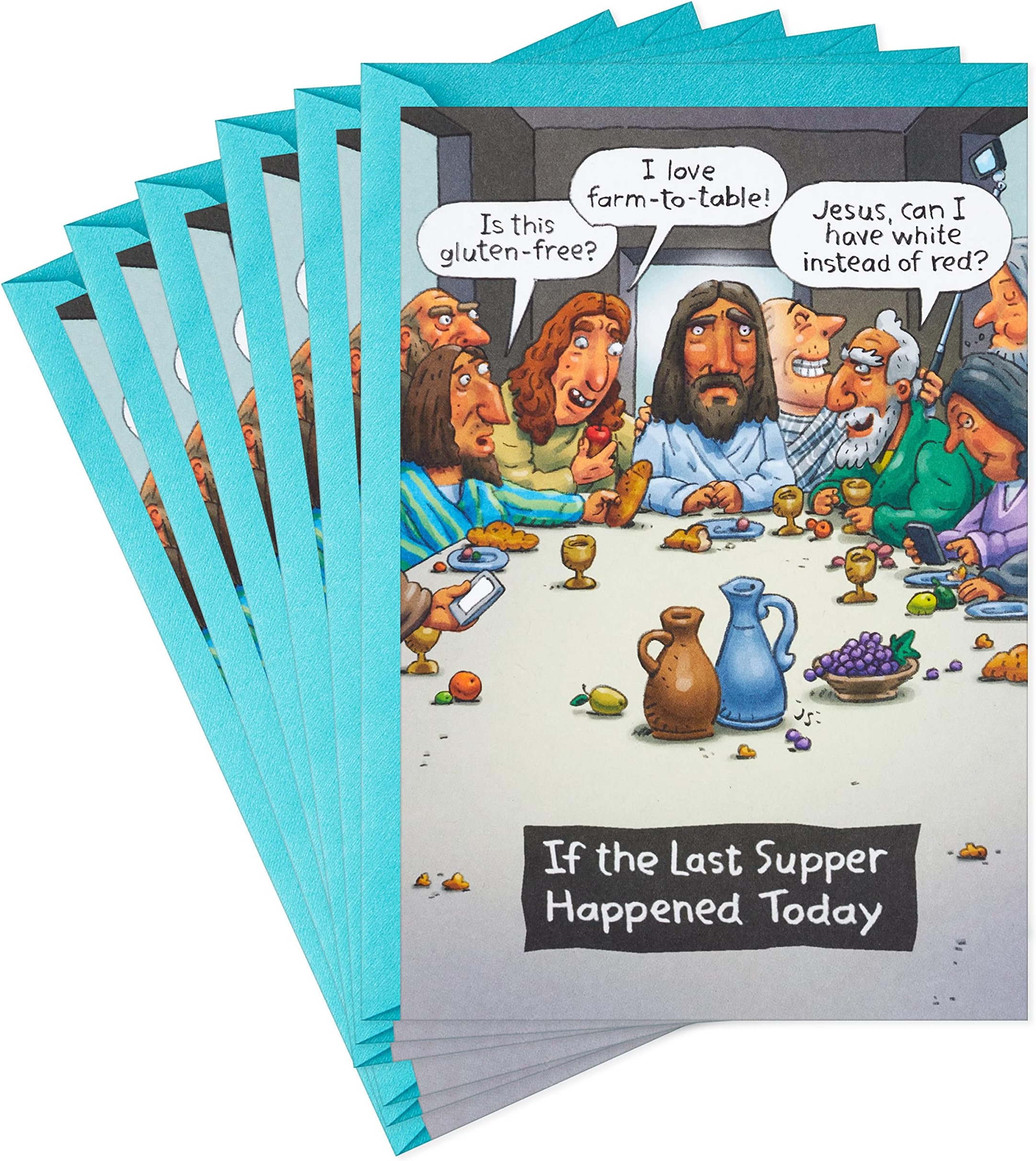 Amazon.com : Hallmark Shoebox Pack of Funny Easter Cards, Last Supper ...