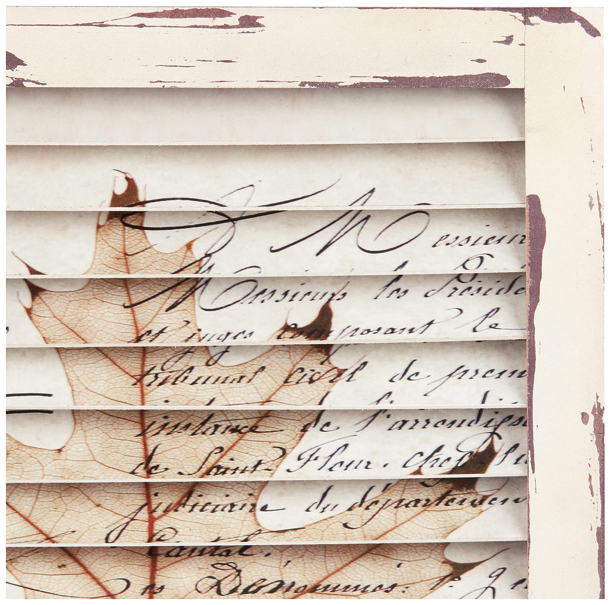 Nearly Natural 7023 Maple Leaf Window Shutter Wall Décor,Multicolor,24 ...