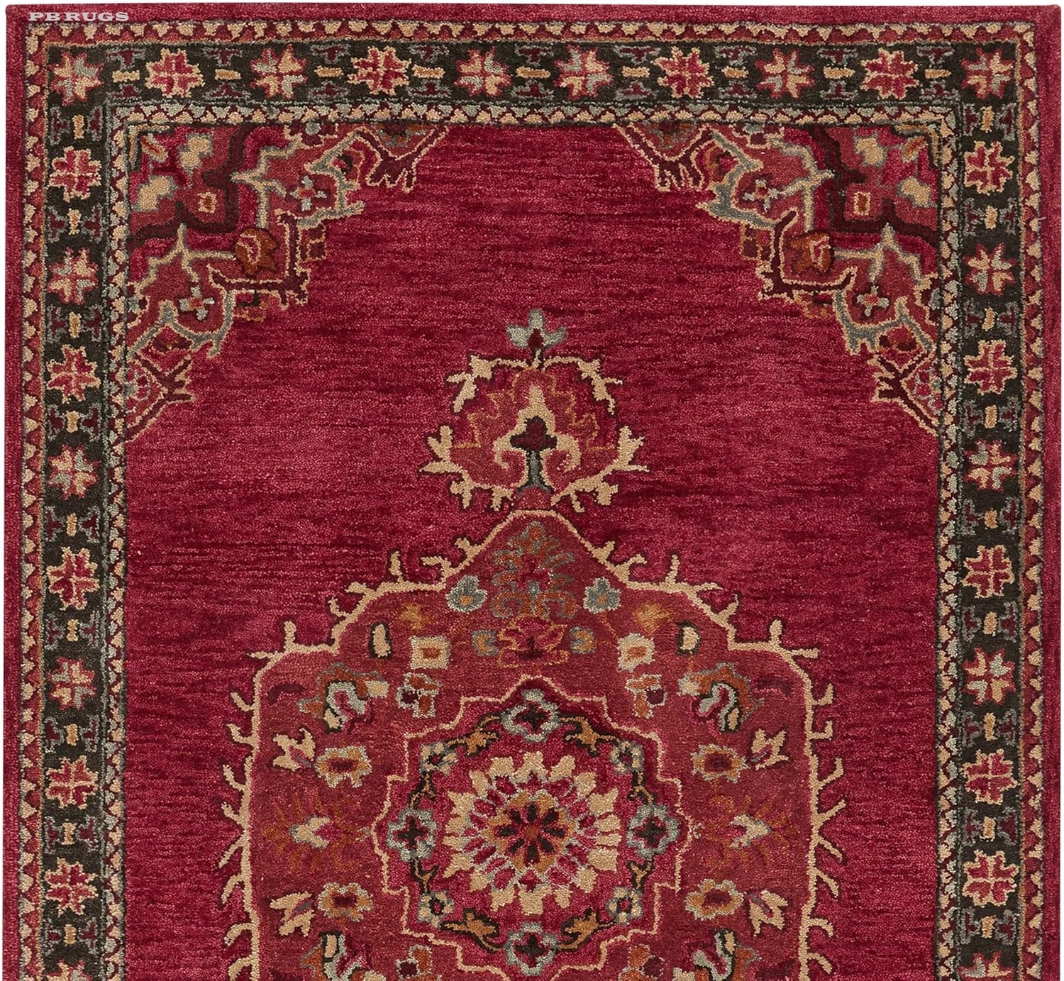 Amazon.com: PB Rugs Aamir Hand-Tufted Persian-Style Rug (Red, 10x8 ...